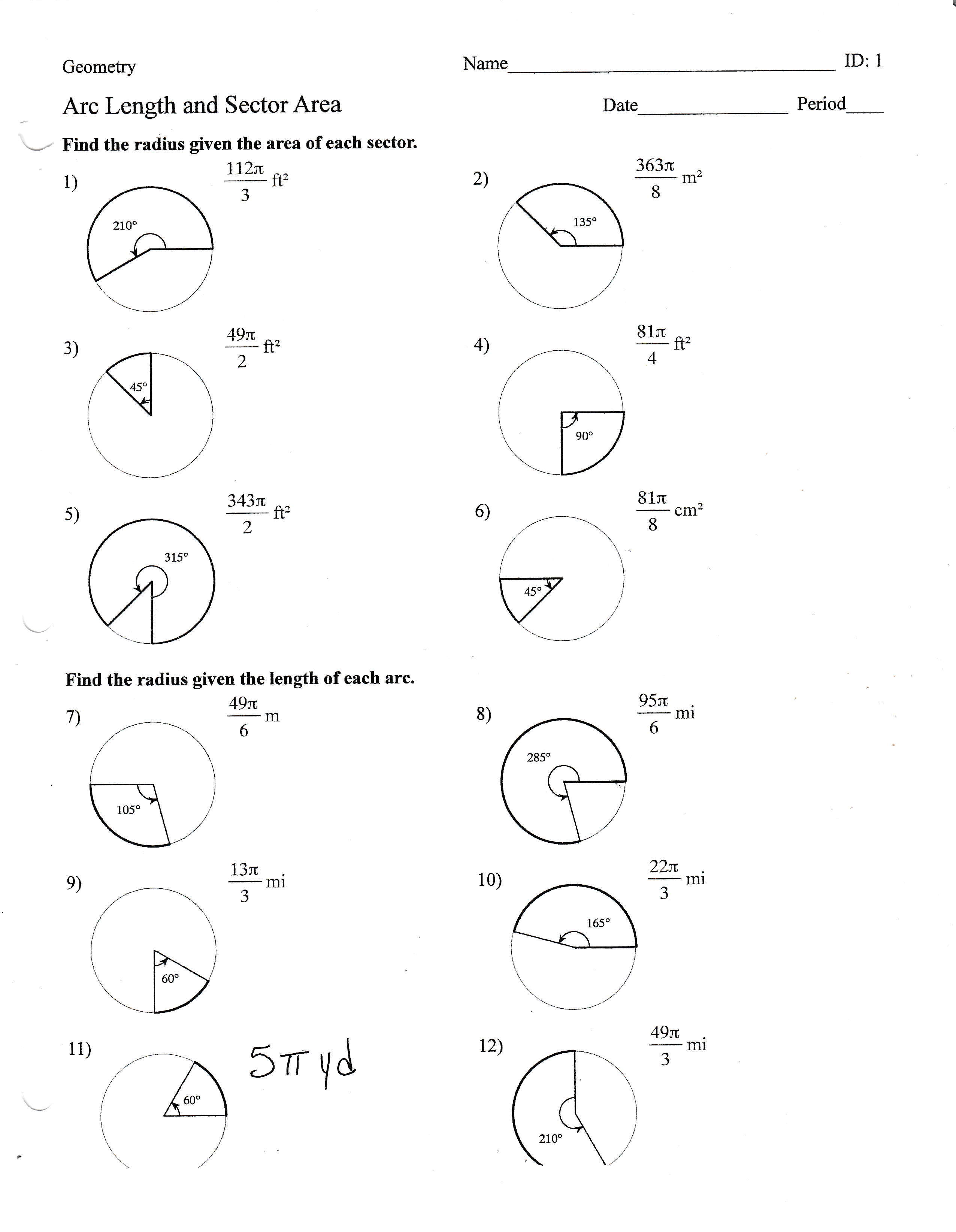 Arc Length and Sector Area - Stacy Kirby | Library | Formative