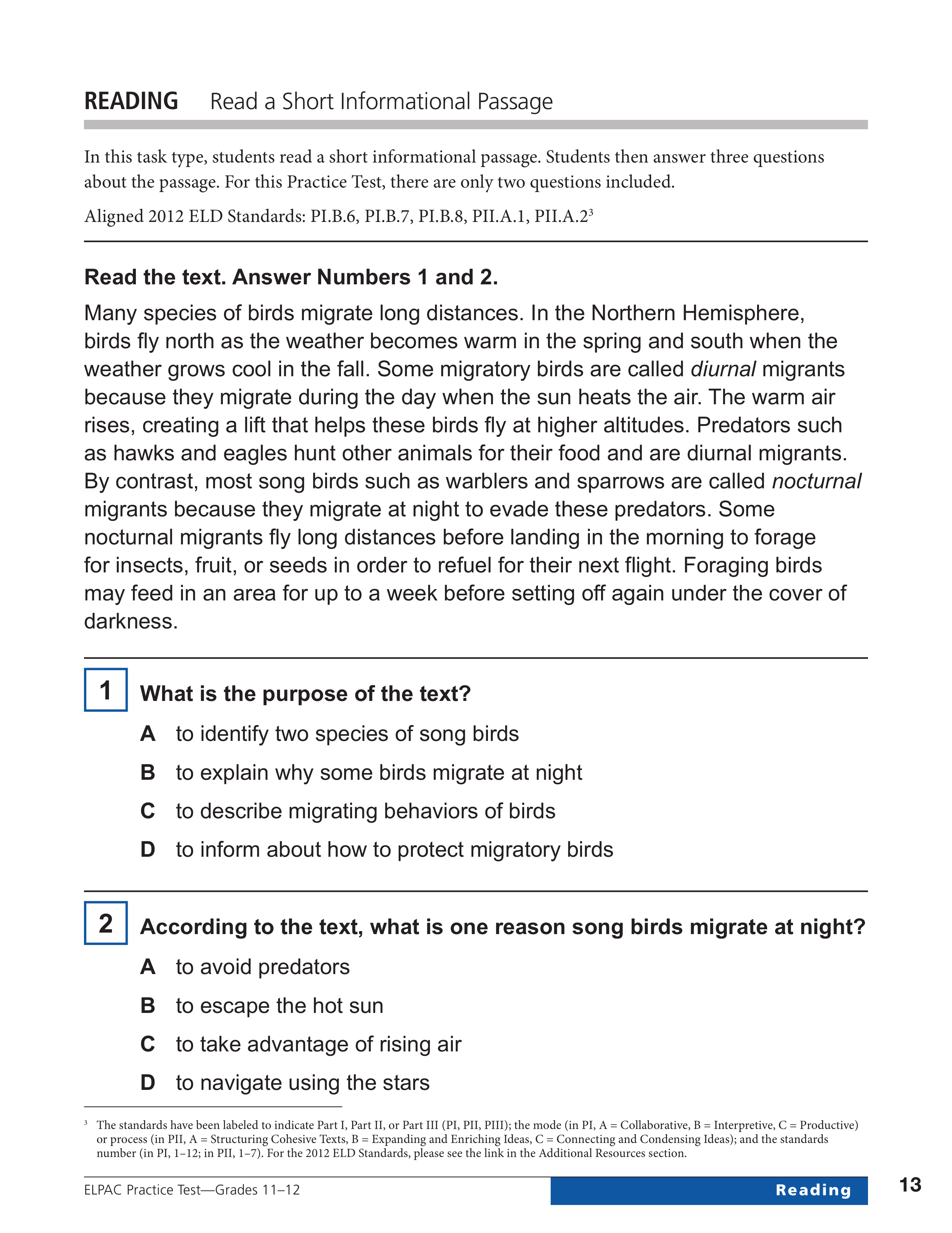 Secondary: ELPAC Reading Practice #2 - Kimberly Moreno | Library ...