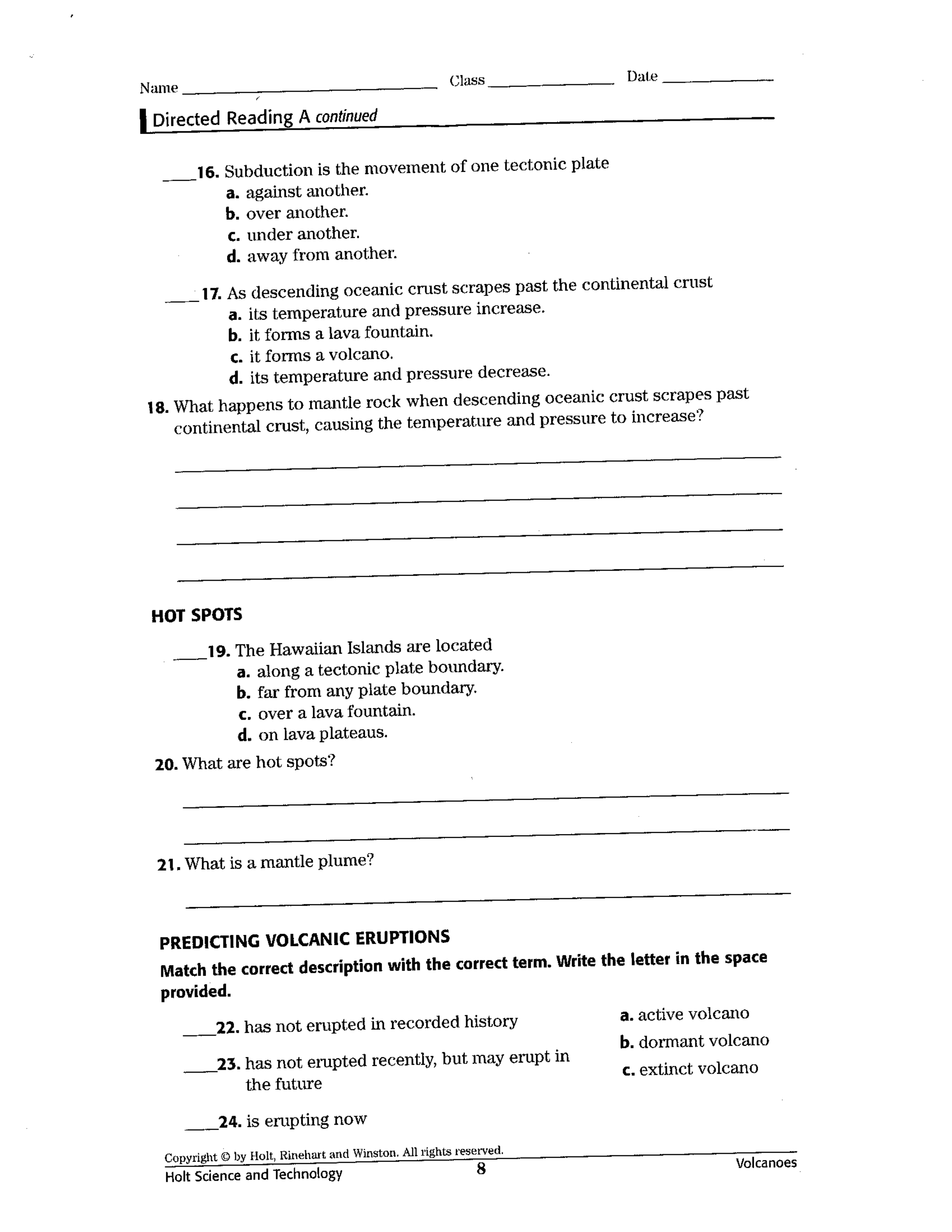 Causes Of Volcanic Eruptions Worksheet Craig Fisher Library Formative Causes Of Volcanic Eruptions Worksheet Craig Fisher Library Formative