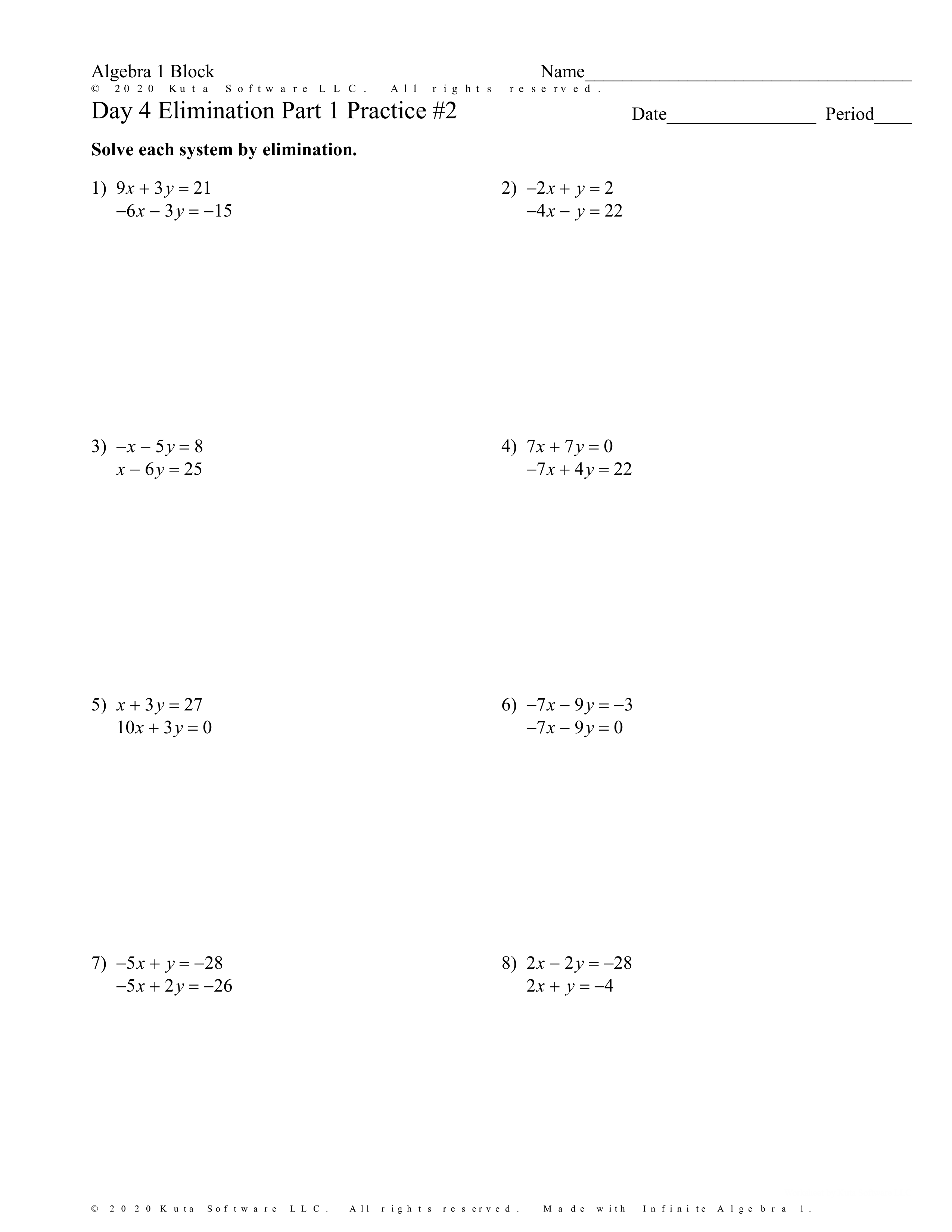 Elimination Part 1 2 Math Teachers Library Formative Elimination Part 1 2 Math Teachers Library Formative
