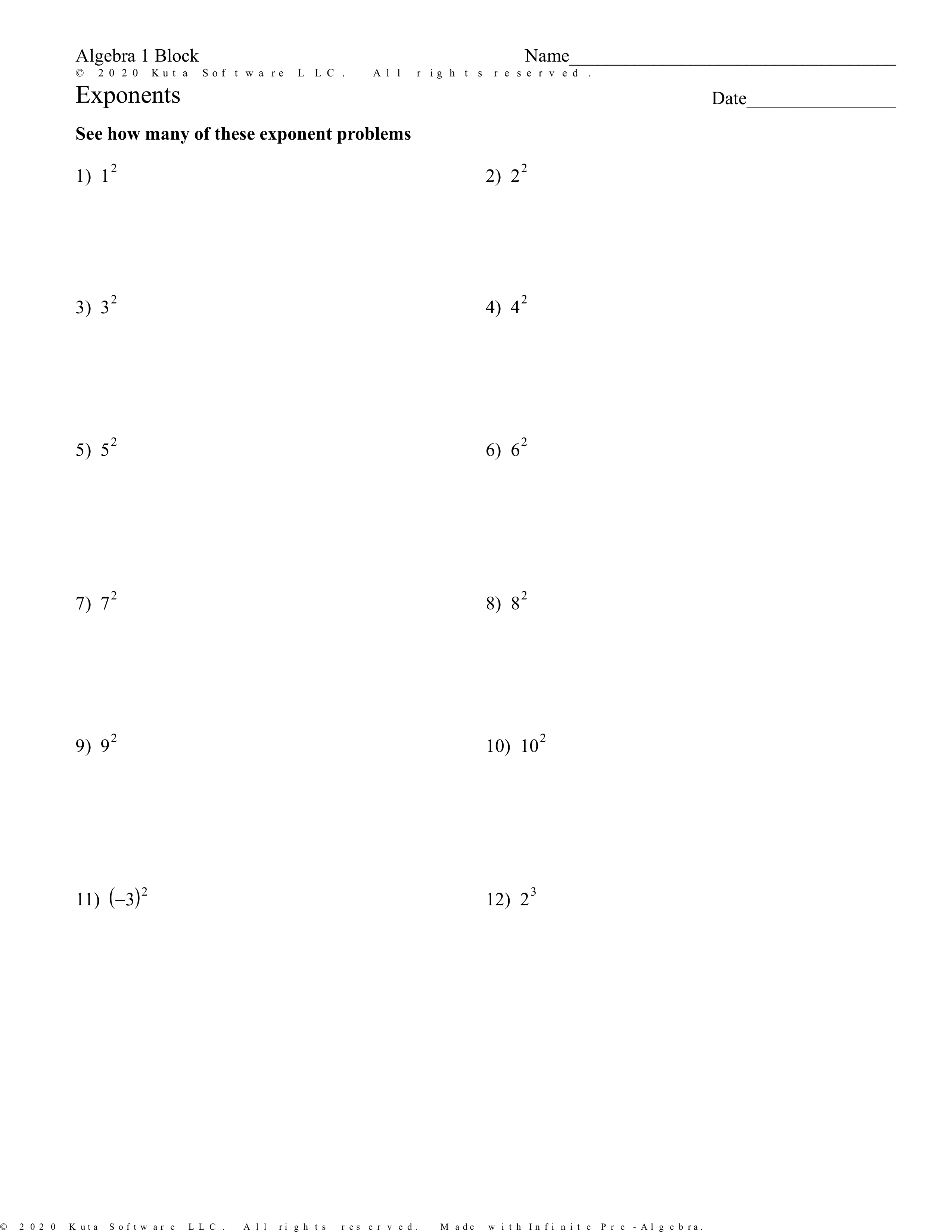 Exponent Intro Activity - Math Teachers | Library | Formative
