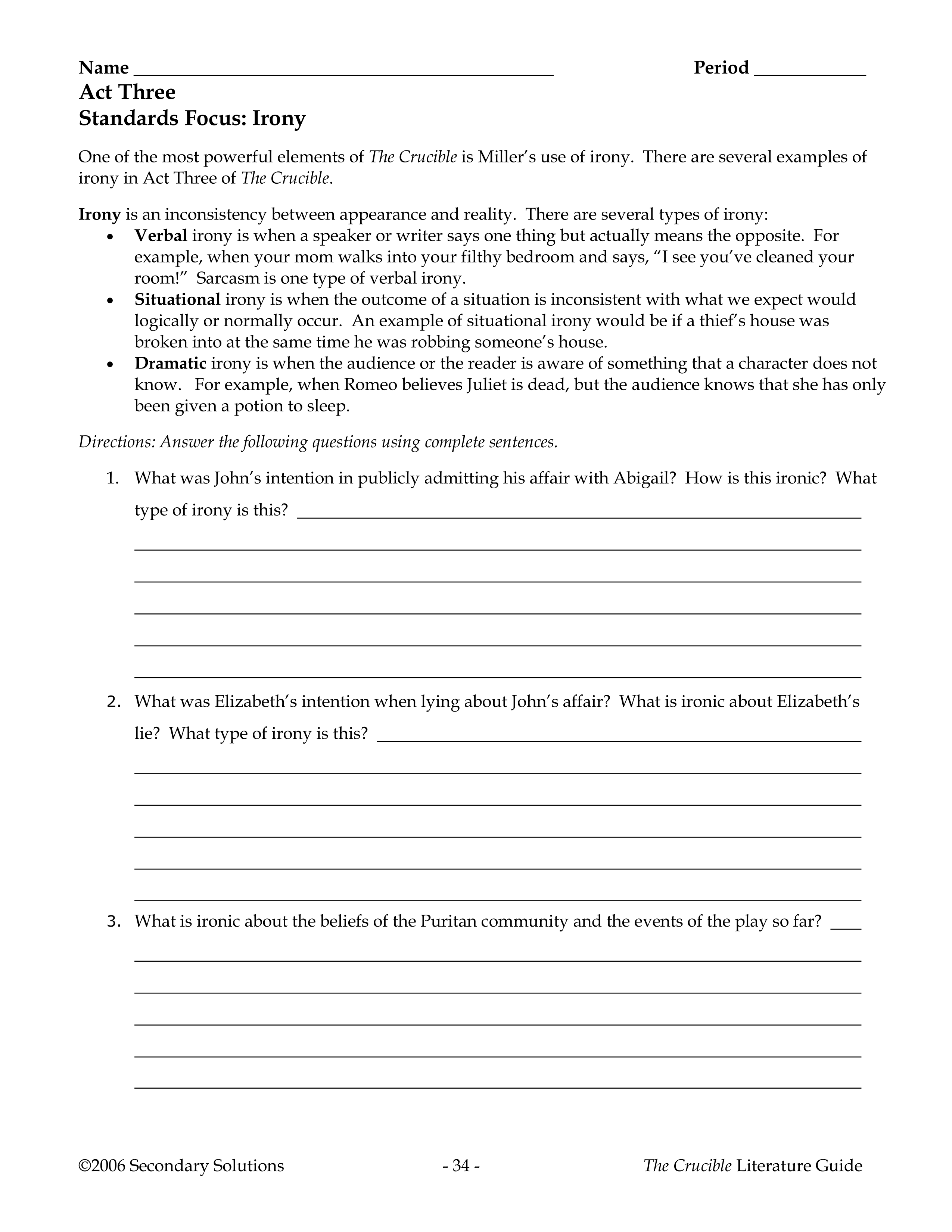 Crucible Act 3 Irony And Vocab Hannah Hutcheson Library Formative Crucible Act 3 Irony And Vocab Hannah Hutcheson Library Formative