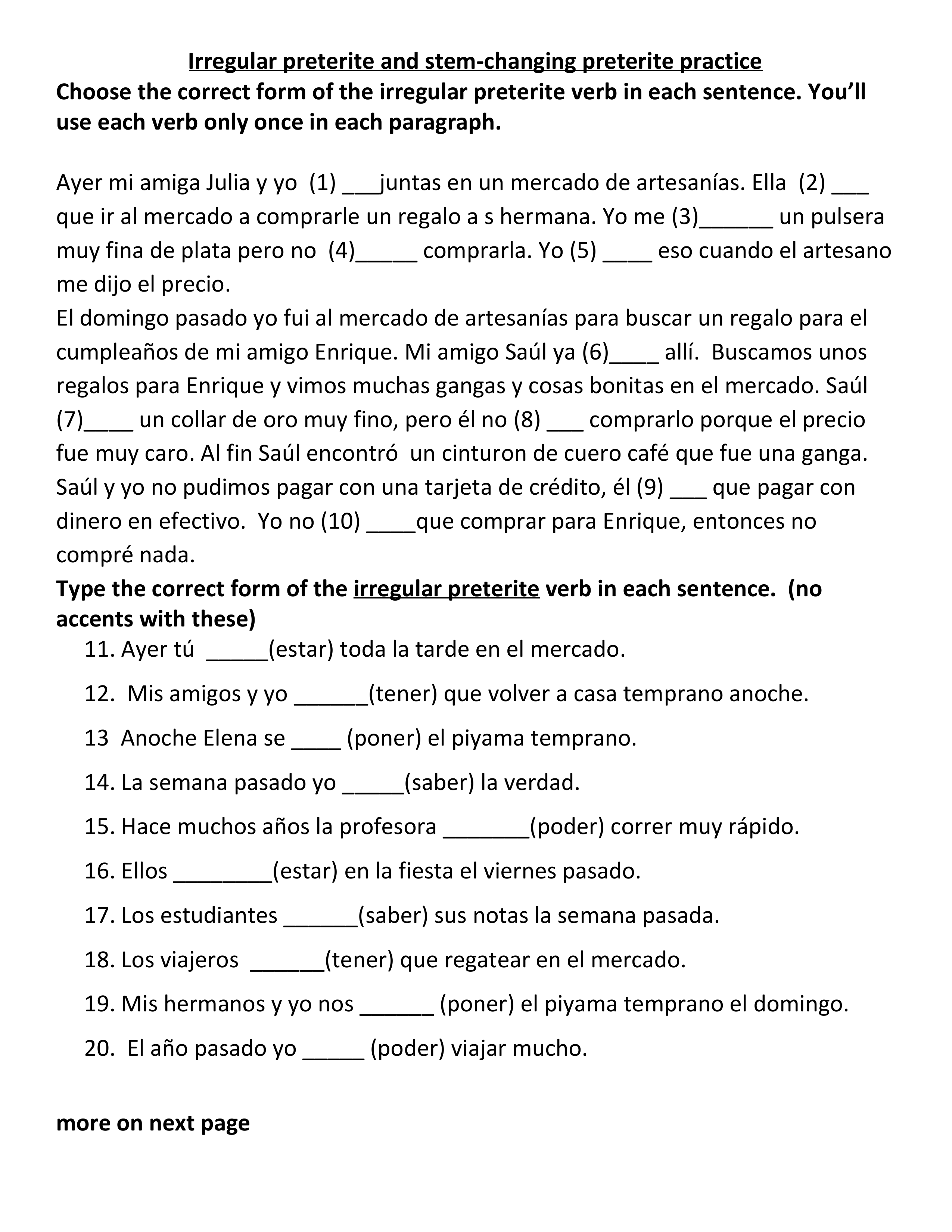 2: U3L2: Irreg & Stem-Change Preterite Practice - Amanda Rieder ...
