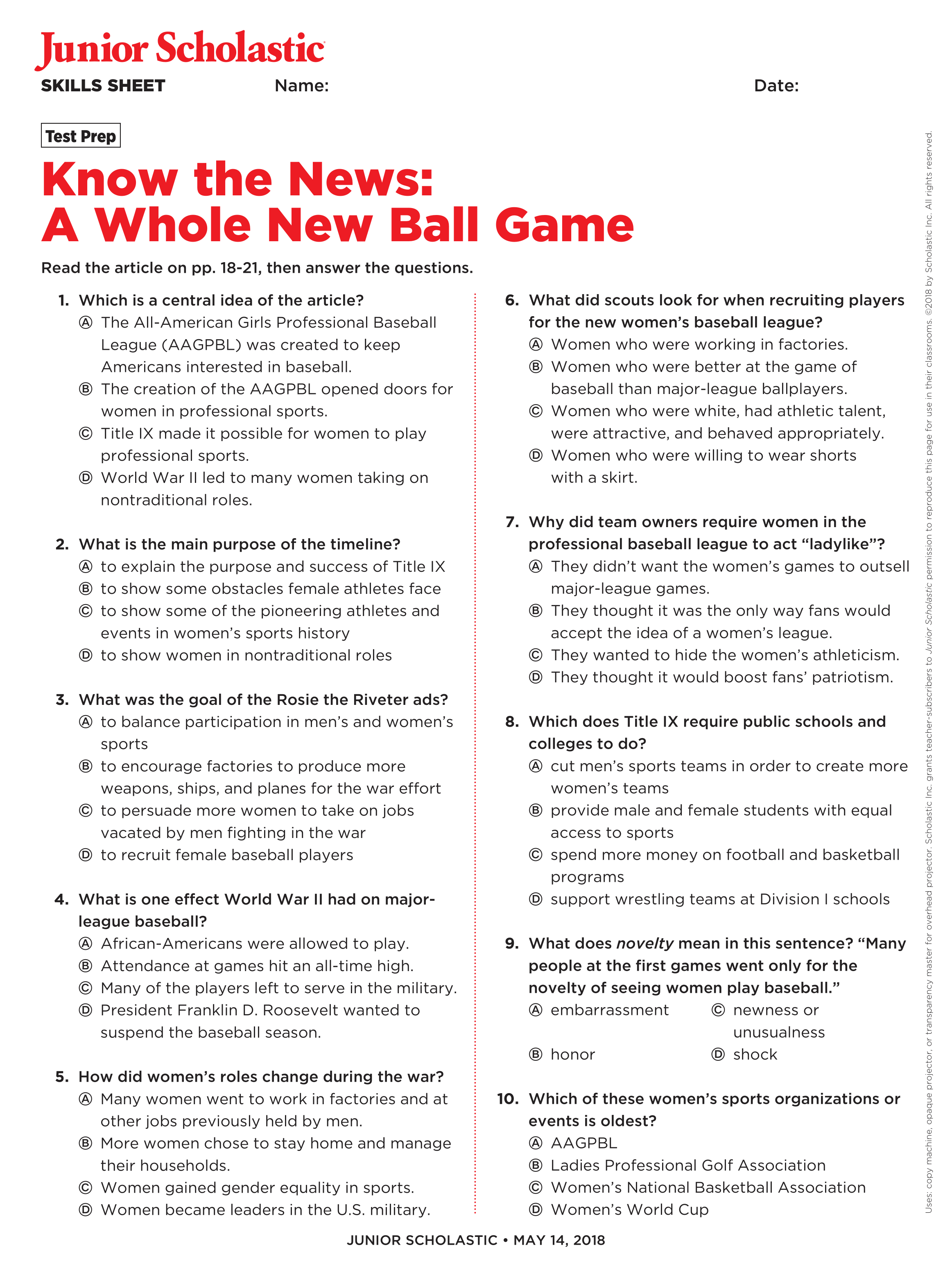 A Whole New Ball Game - Jena Johnson | Library | Formative