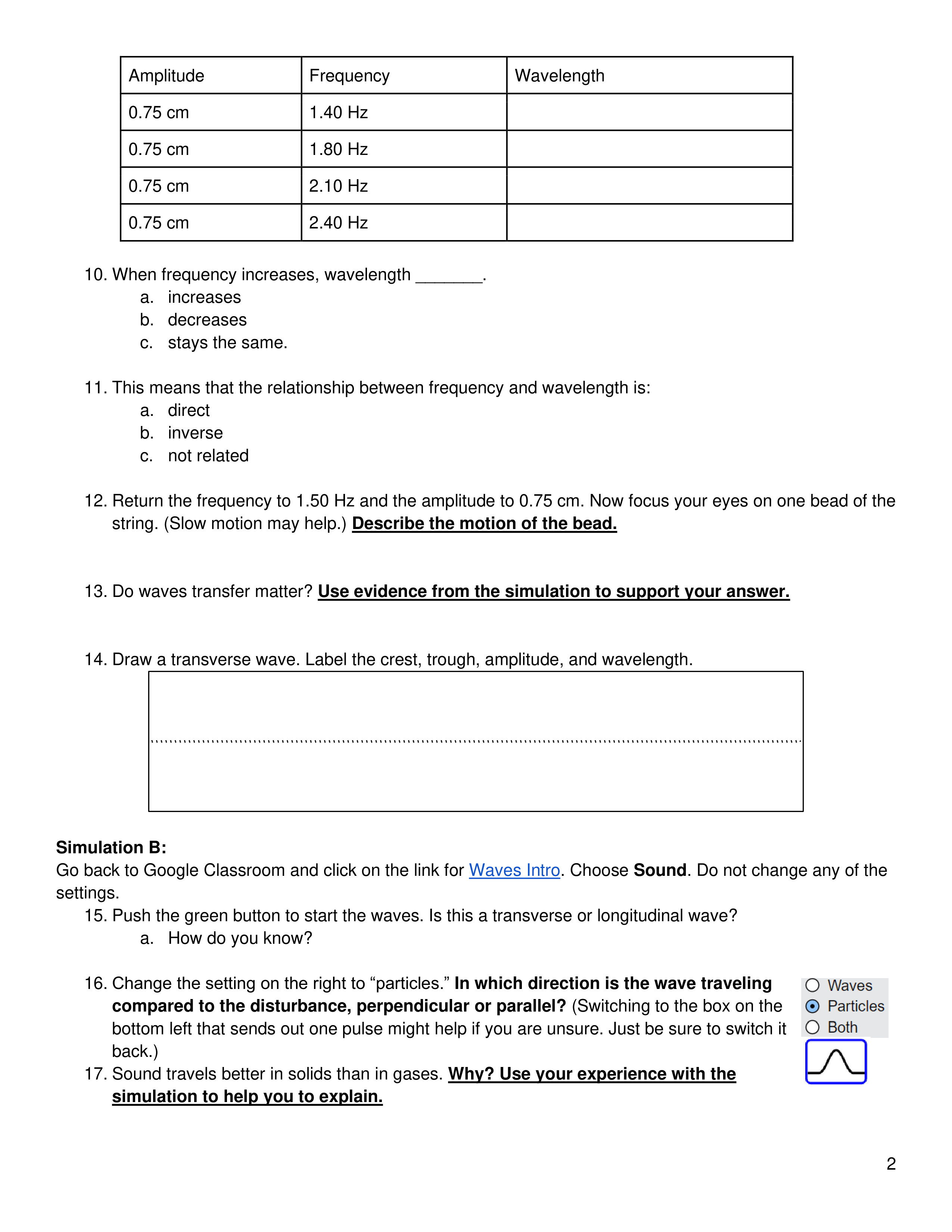 Properties Of Waves Virtual Lab Gavin Kearns Library Formative Properties Of Waves Virtual Lab Gavin Kearns Library Formative