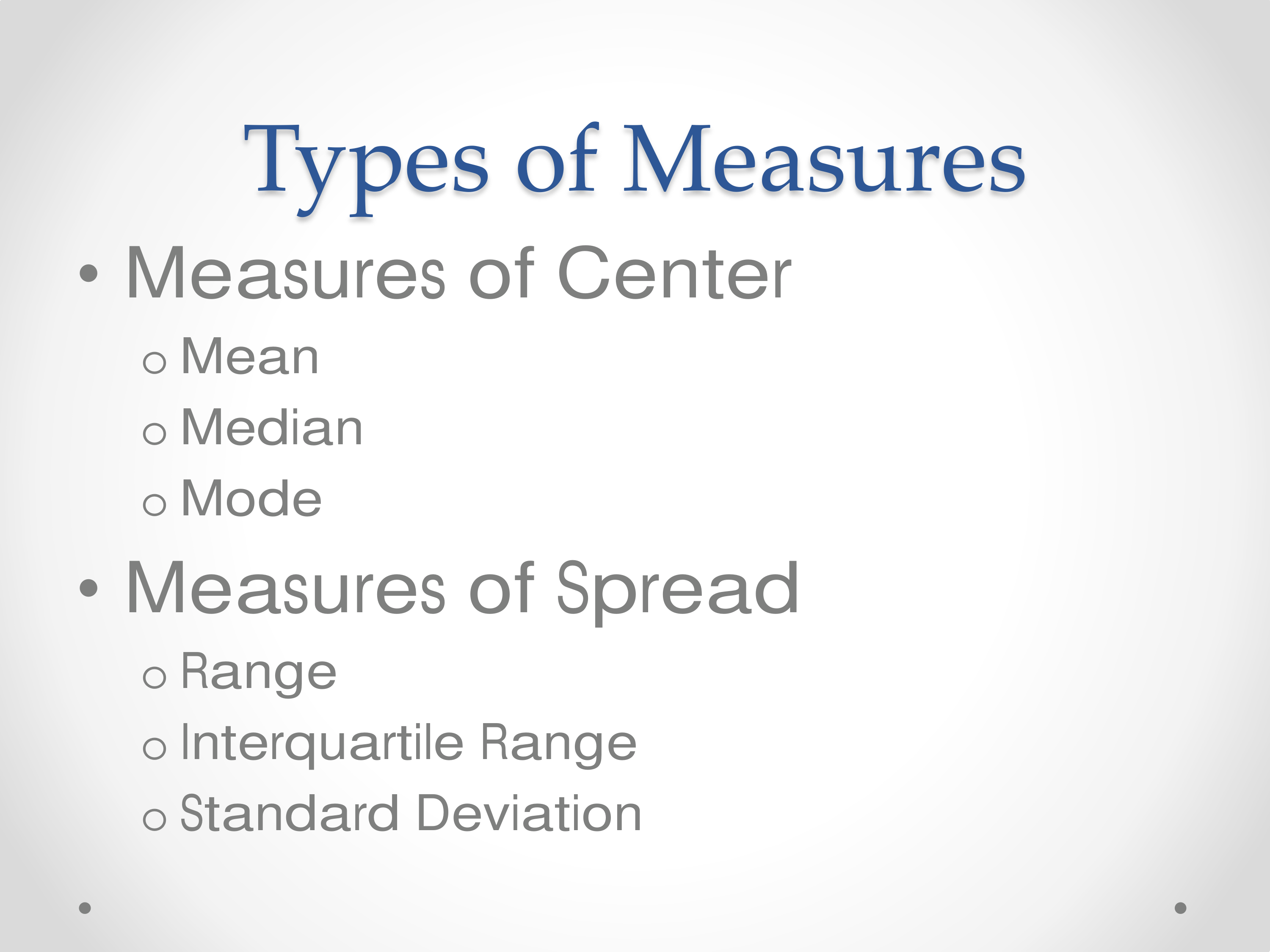 Measures of Center and Spread - Jalethea Byrd | Library | Formative