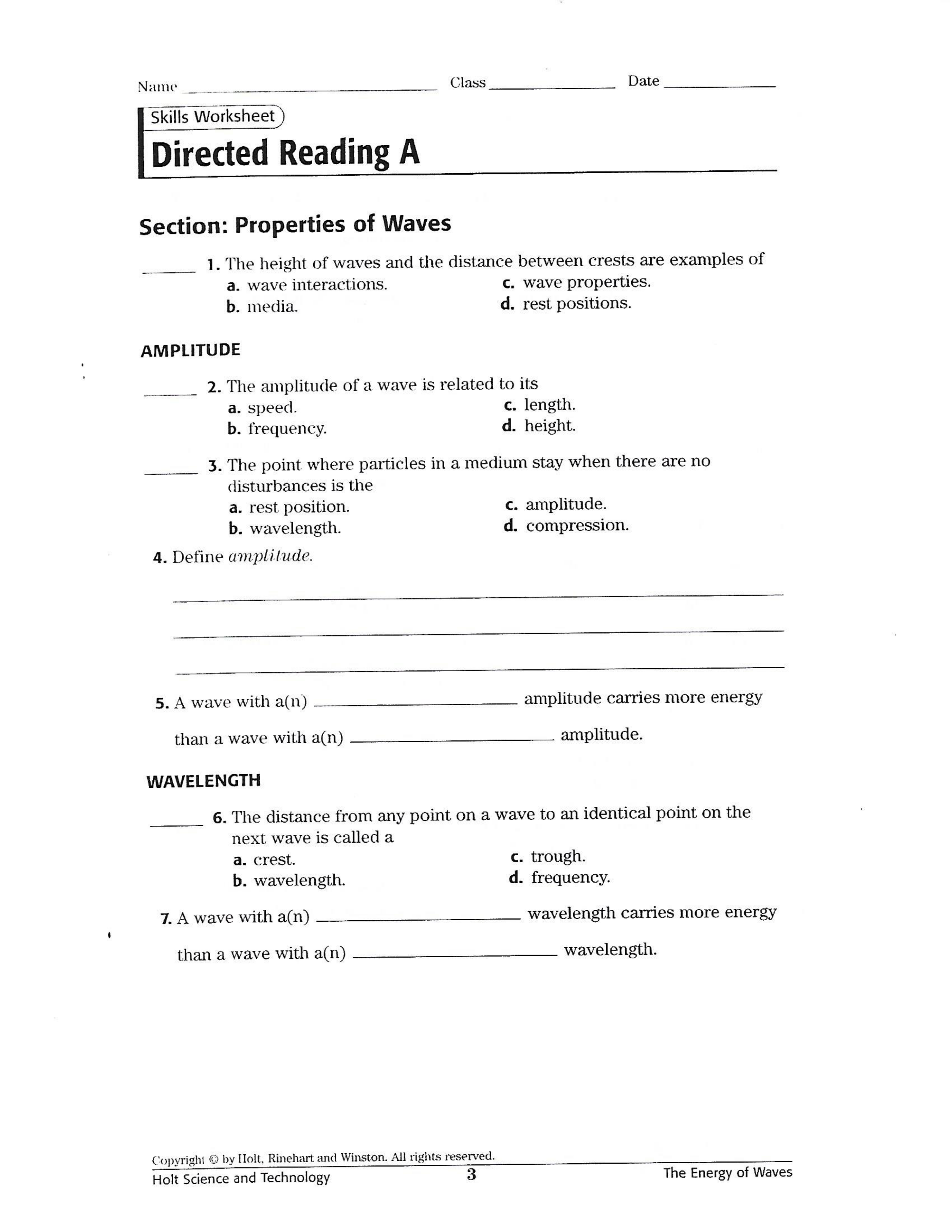 Properties Of Waves Worksheet Craig Fisher Library Formative Properties Of Waves Worksheet Craig Fisher Library Formative