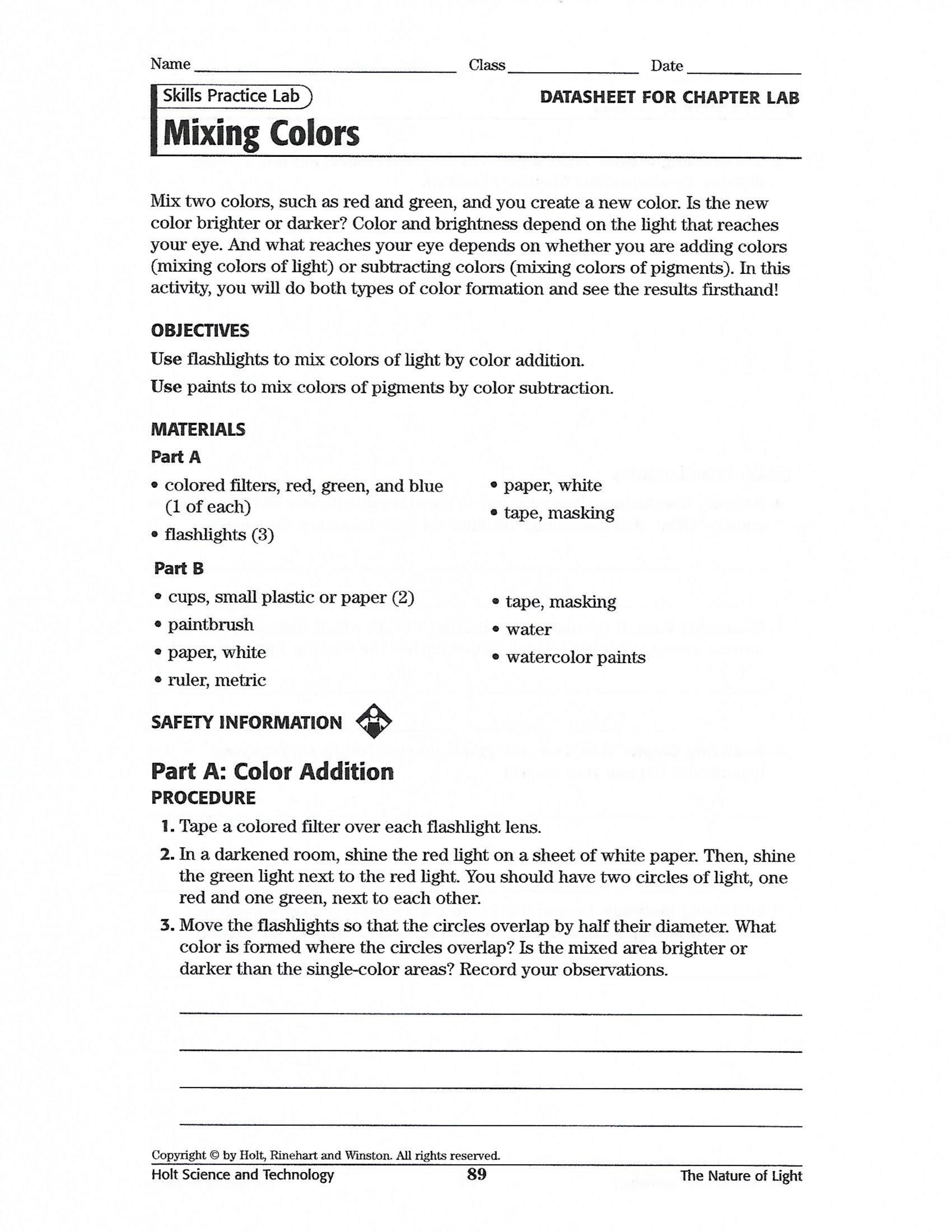Mixing Colors Lab - Craig Fisher | Library | Formative