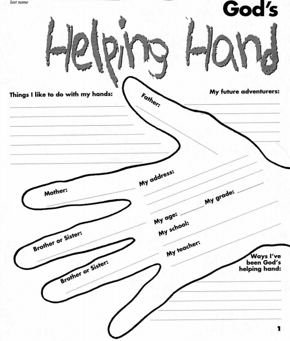 Helping Hand - God's Helping Hand - Beulah Temple | Library | Formative