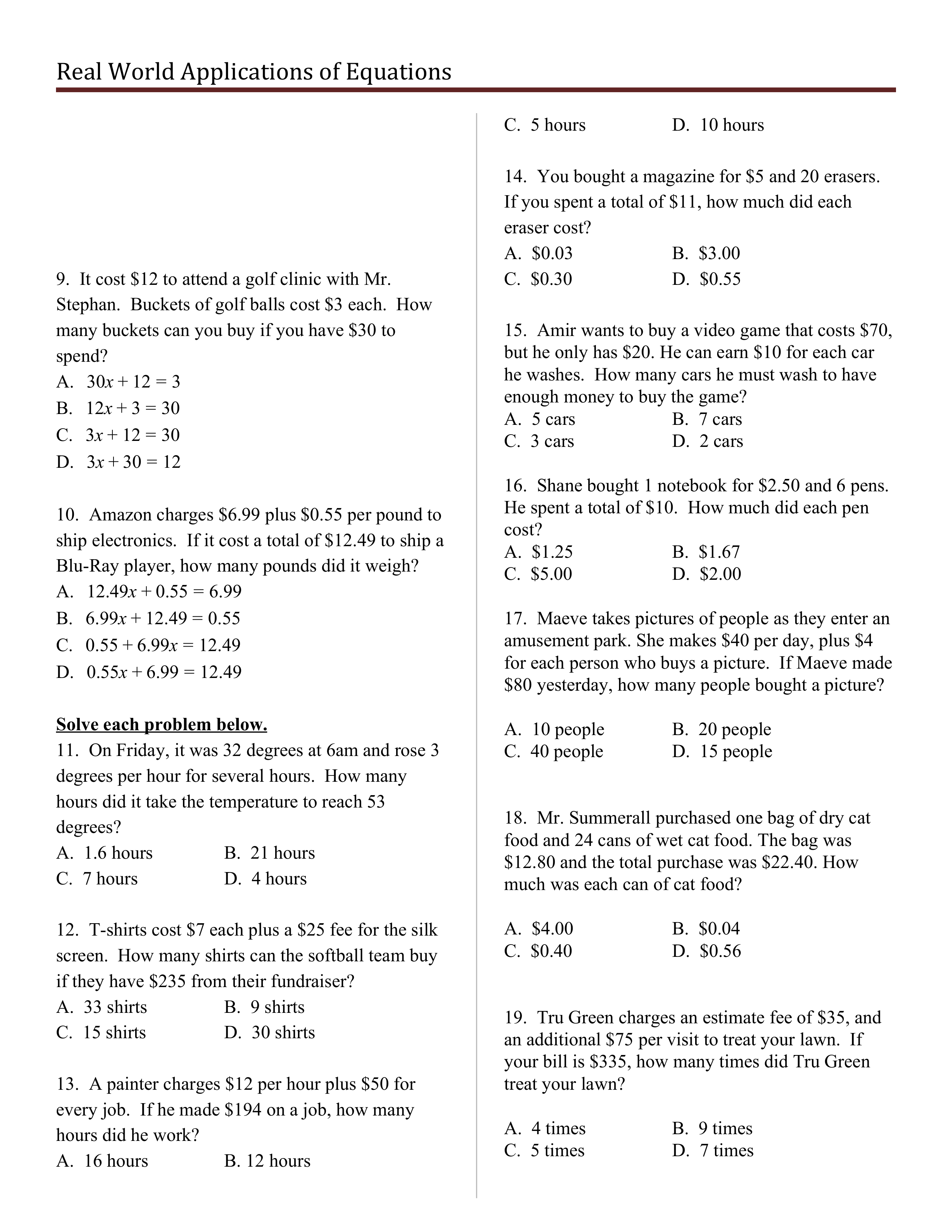 Real World Equations - Part 2 - Sara Friedland | Library | Formative