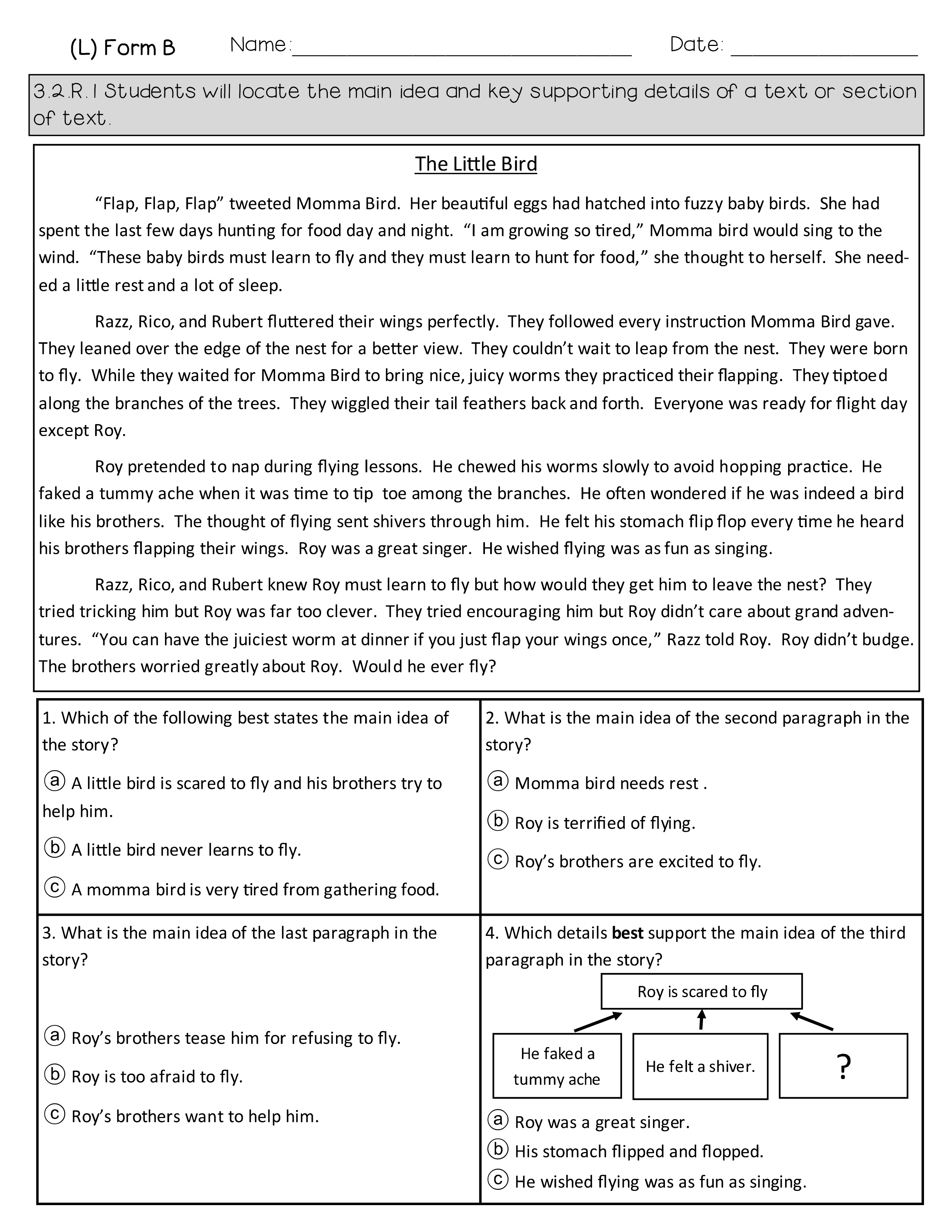 Main Idea and Supporting Details 3.2.R.1 - Angela Fernandez | Library ...