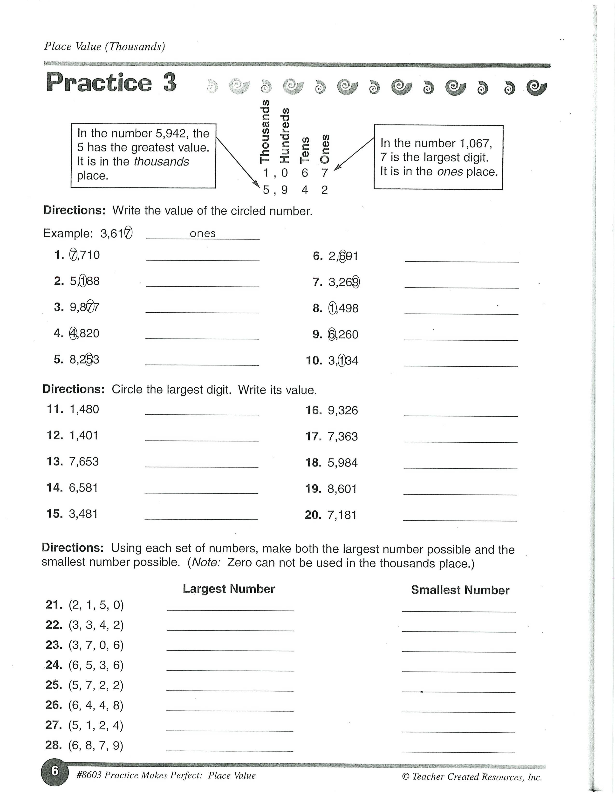 Place Value Practice 3 - Susan Honaas | Library | Formative