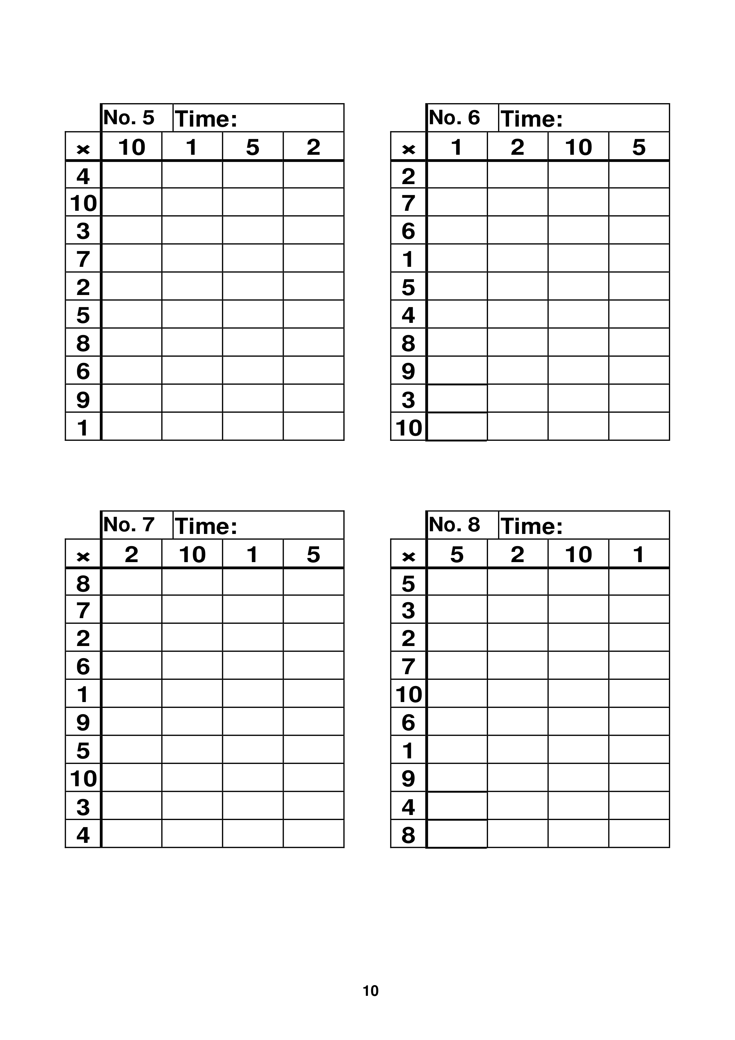 Times Table Test L1 Test D Ruth Harris Library Formative times-table-test-l1-test-d-ruth-harris-library-formative