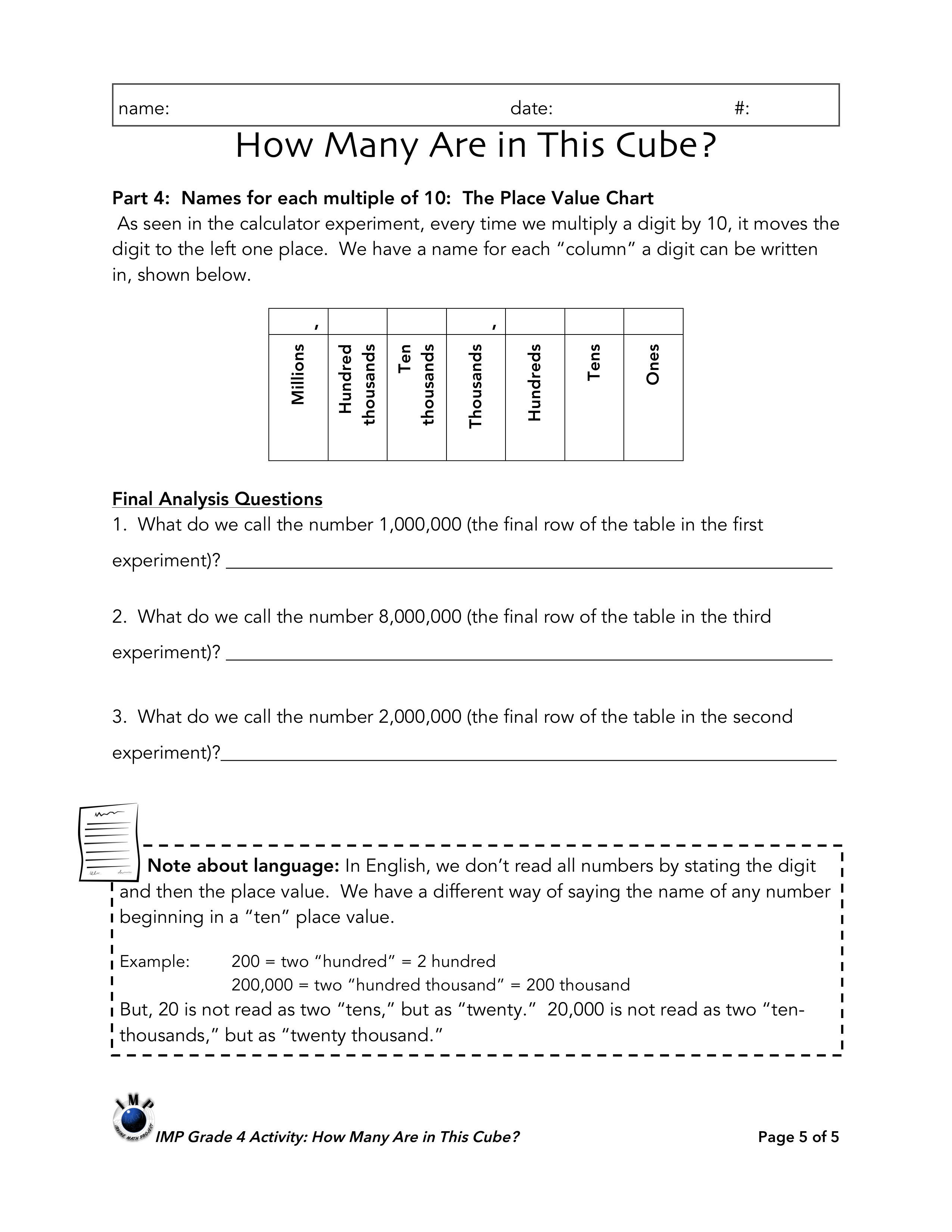 How Many are in this Cube? - Mrs. Tallman | Library | Formative