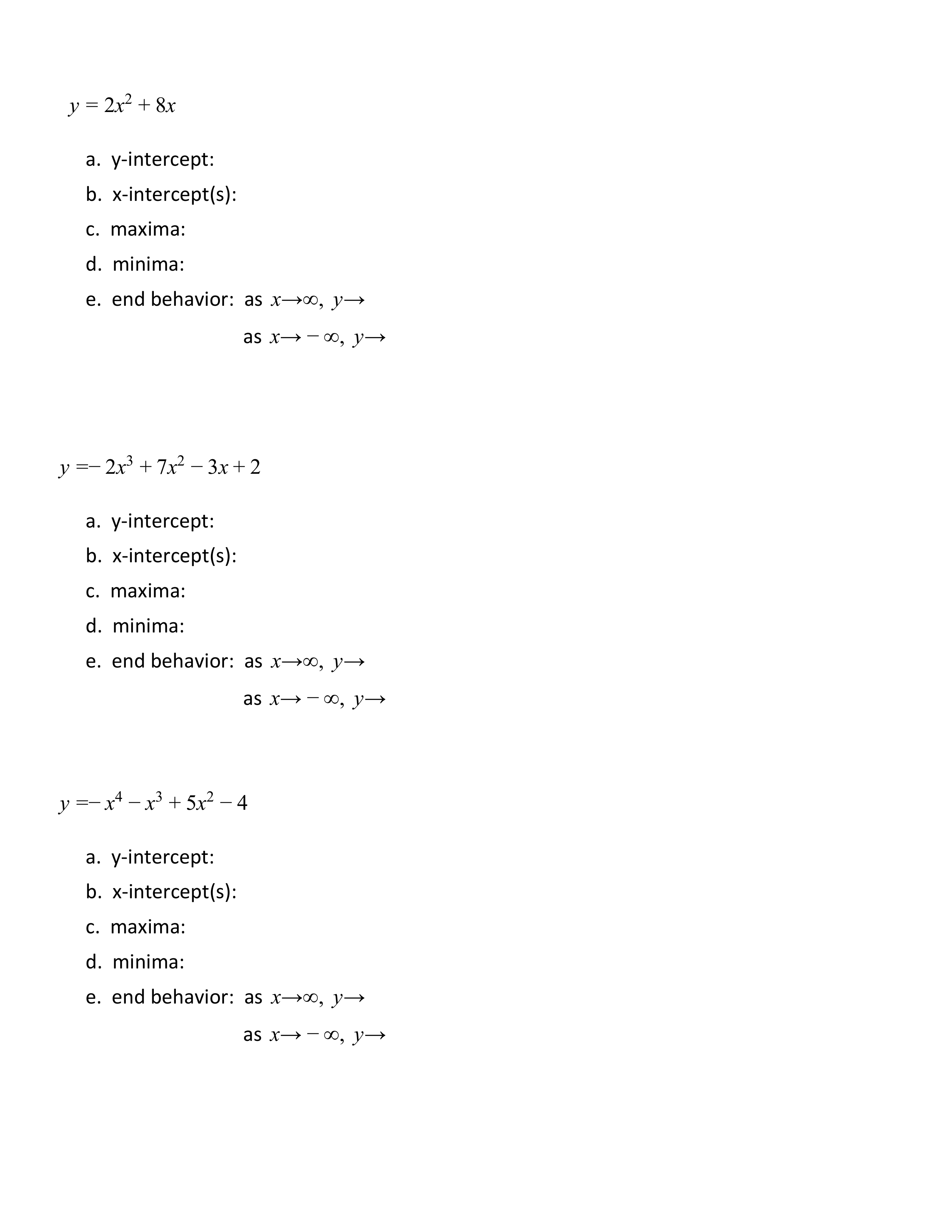 Polynomial Key Features Review Fall 2022-Honors - Sabine Moses ...