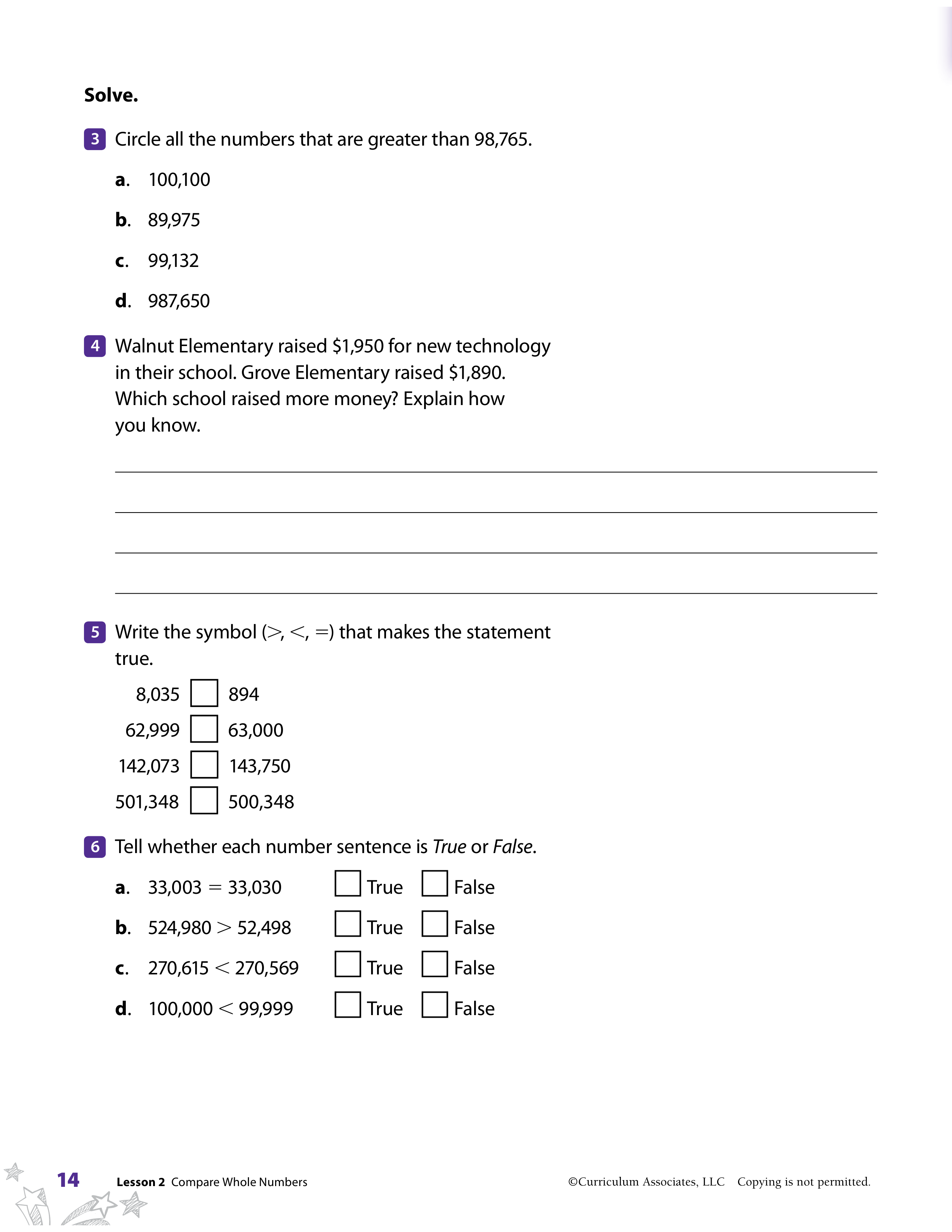 HBS Lesson 2: Compare Multi-Digit Numbers - Madison Malec | Library ...