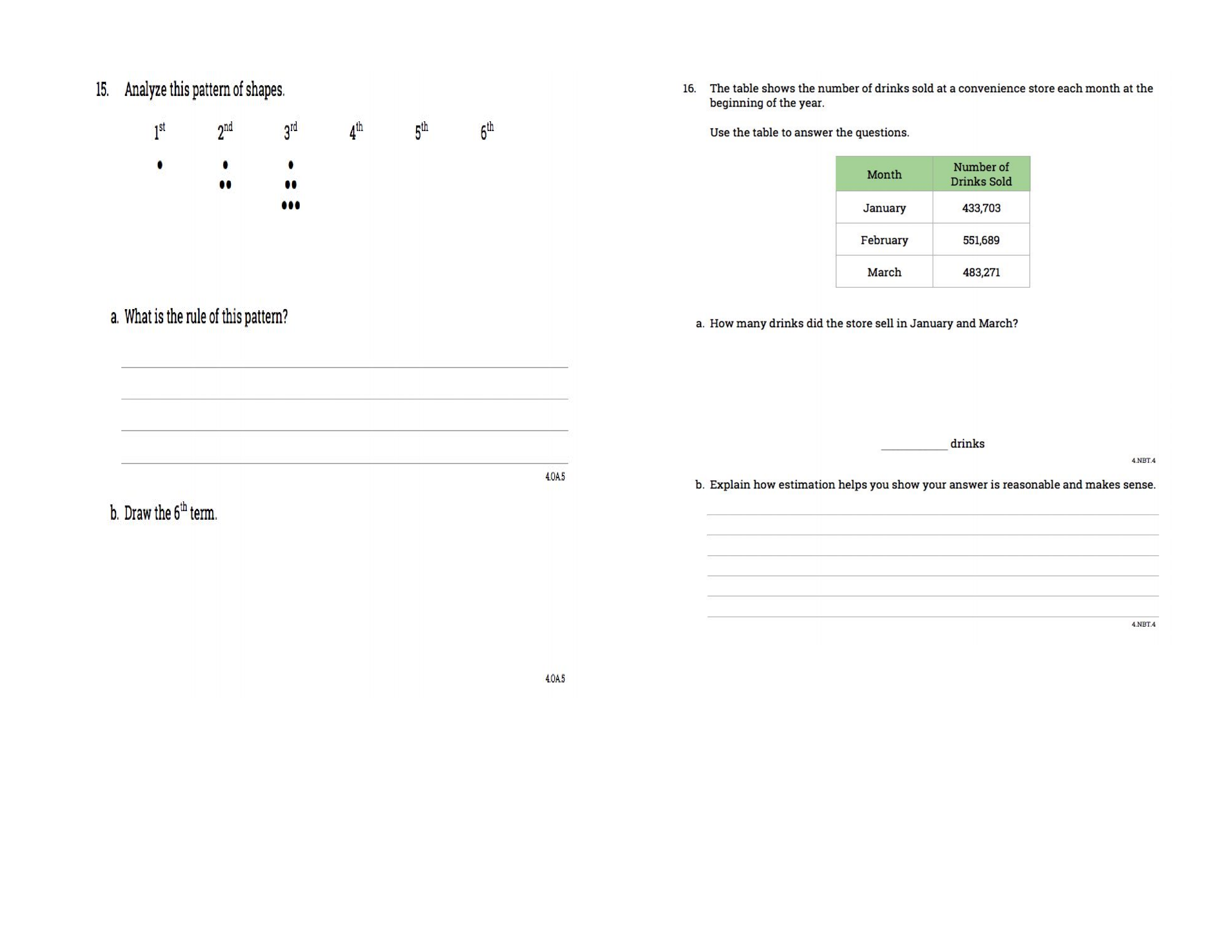 SWUN Part 2 G4 Unit 1 Assessment Multi Digit Whole Numbers & Add ...