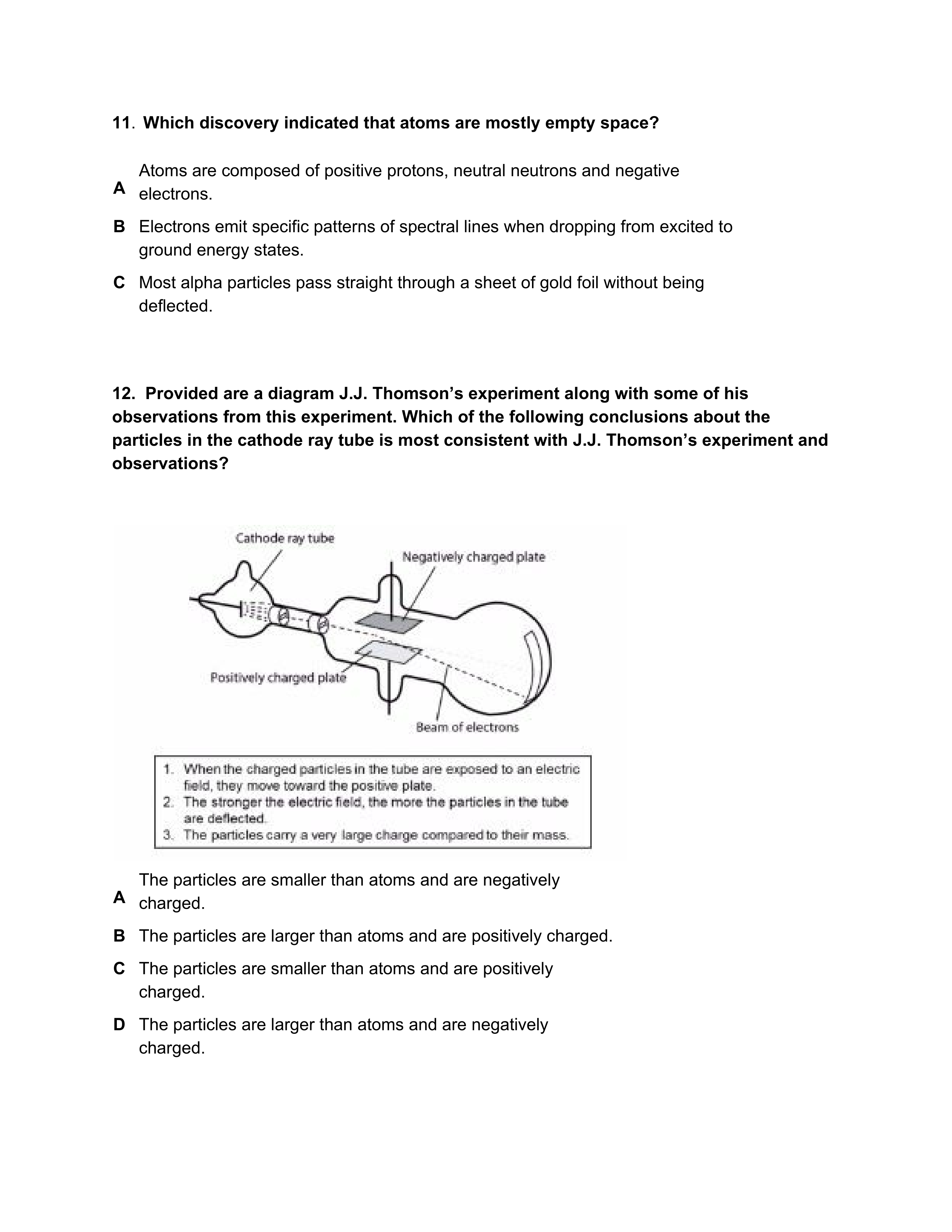 Atomic Theory Test 2020 - Alicia Barrett | Library | Formative