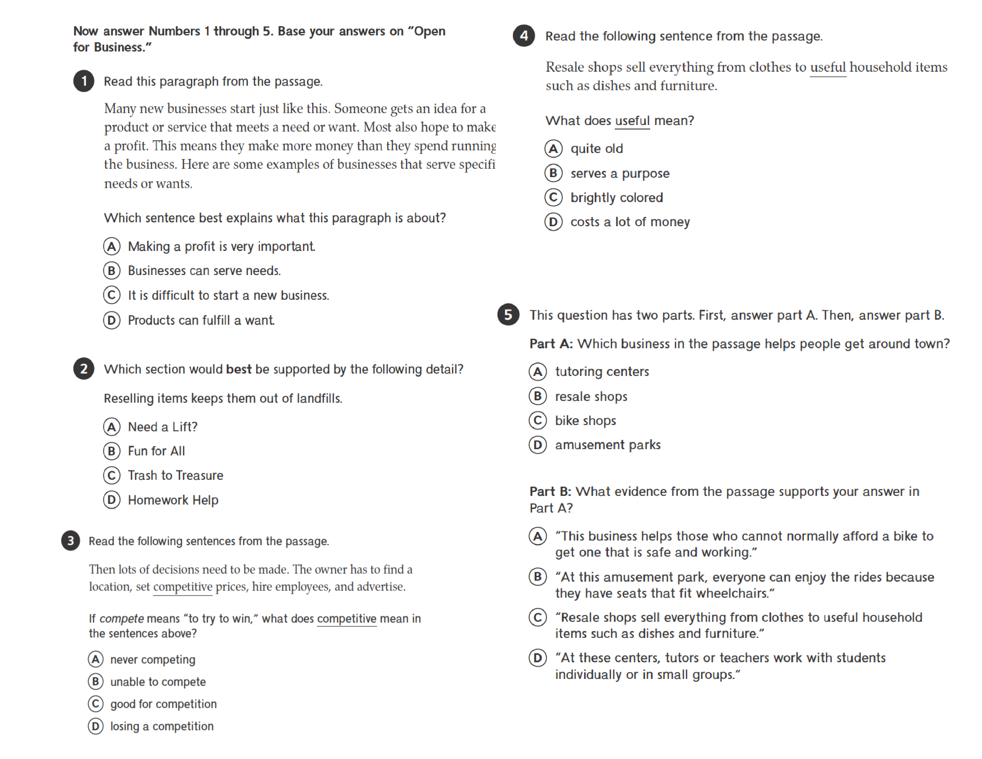 Unit 1 Week 5 Wonders Quiz - Cindy Blackburn | Library | Formative