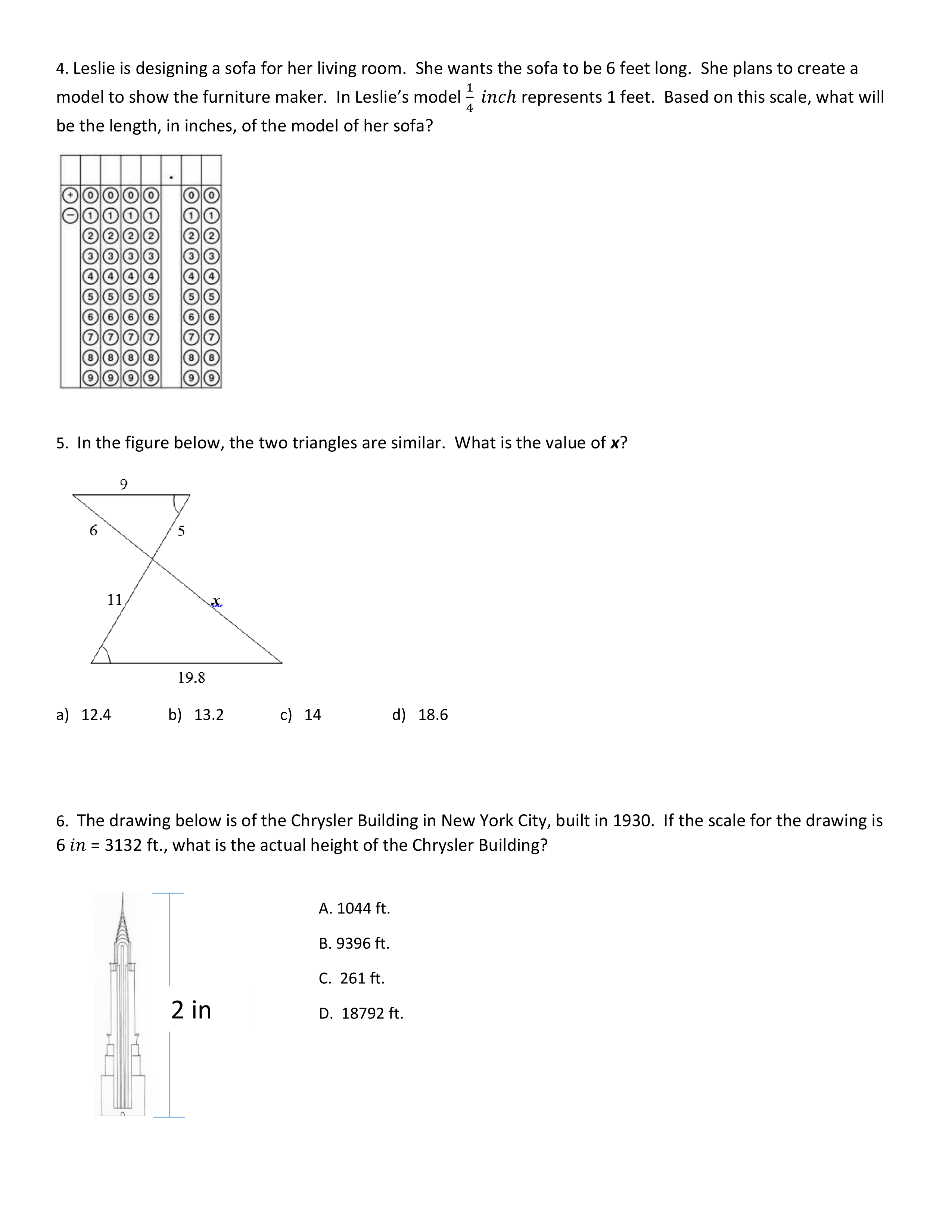 Similar Figure and Scale Drawings Practice - Monica Martinez | Library ...