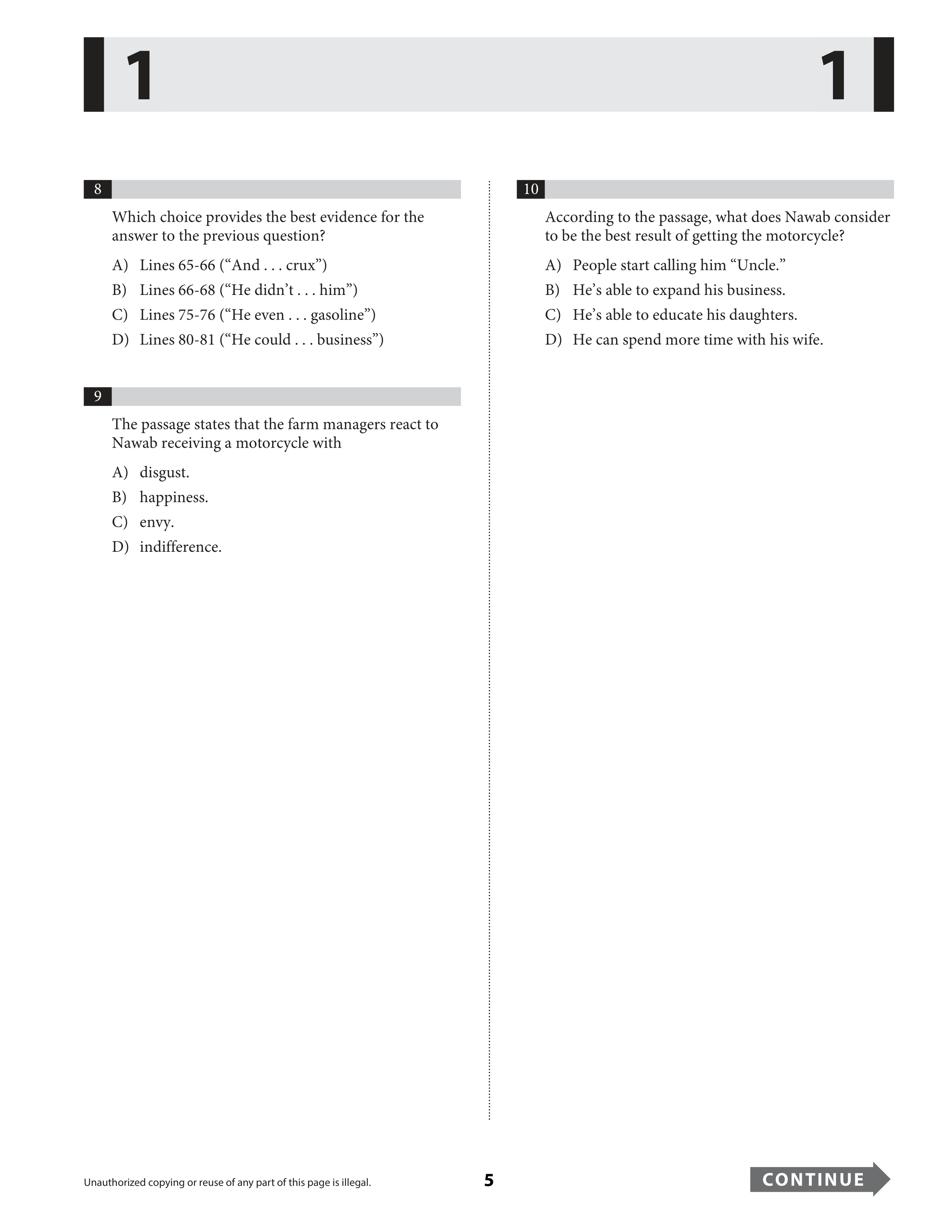 SAT Practice Passage 1 - Haiyen Truong | Library | Formative