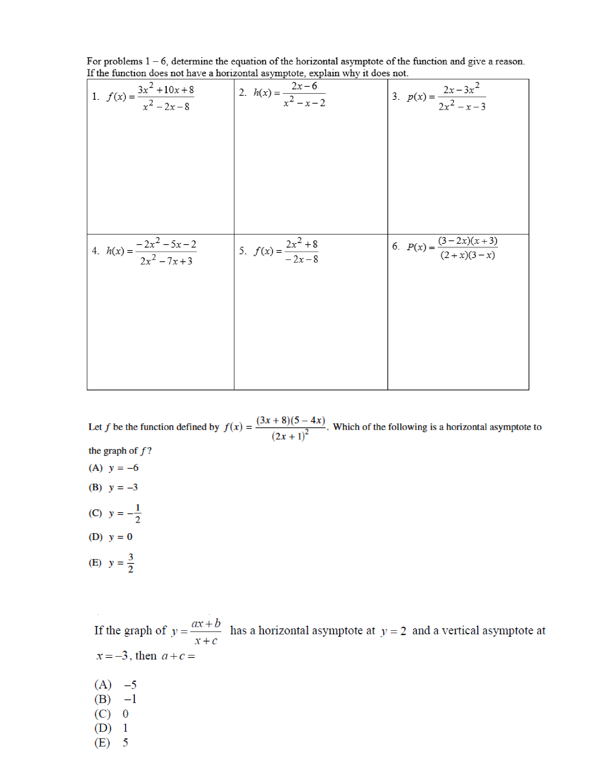 Discontinuities and End Behavior of Rational Functions - Genene Cook ...