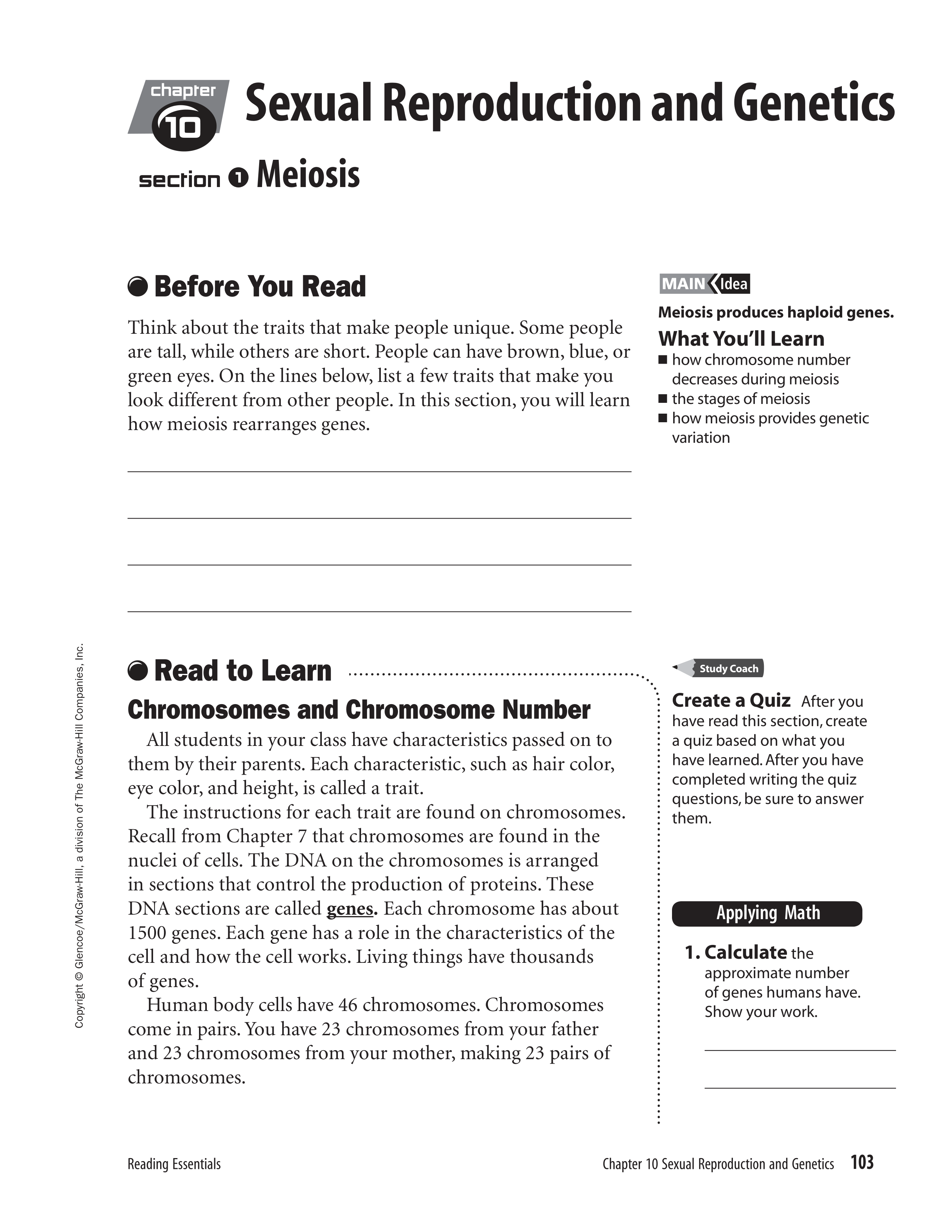 Sexual Reproduction and Meiosis Reading - Katelyn Owens | Library ...