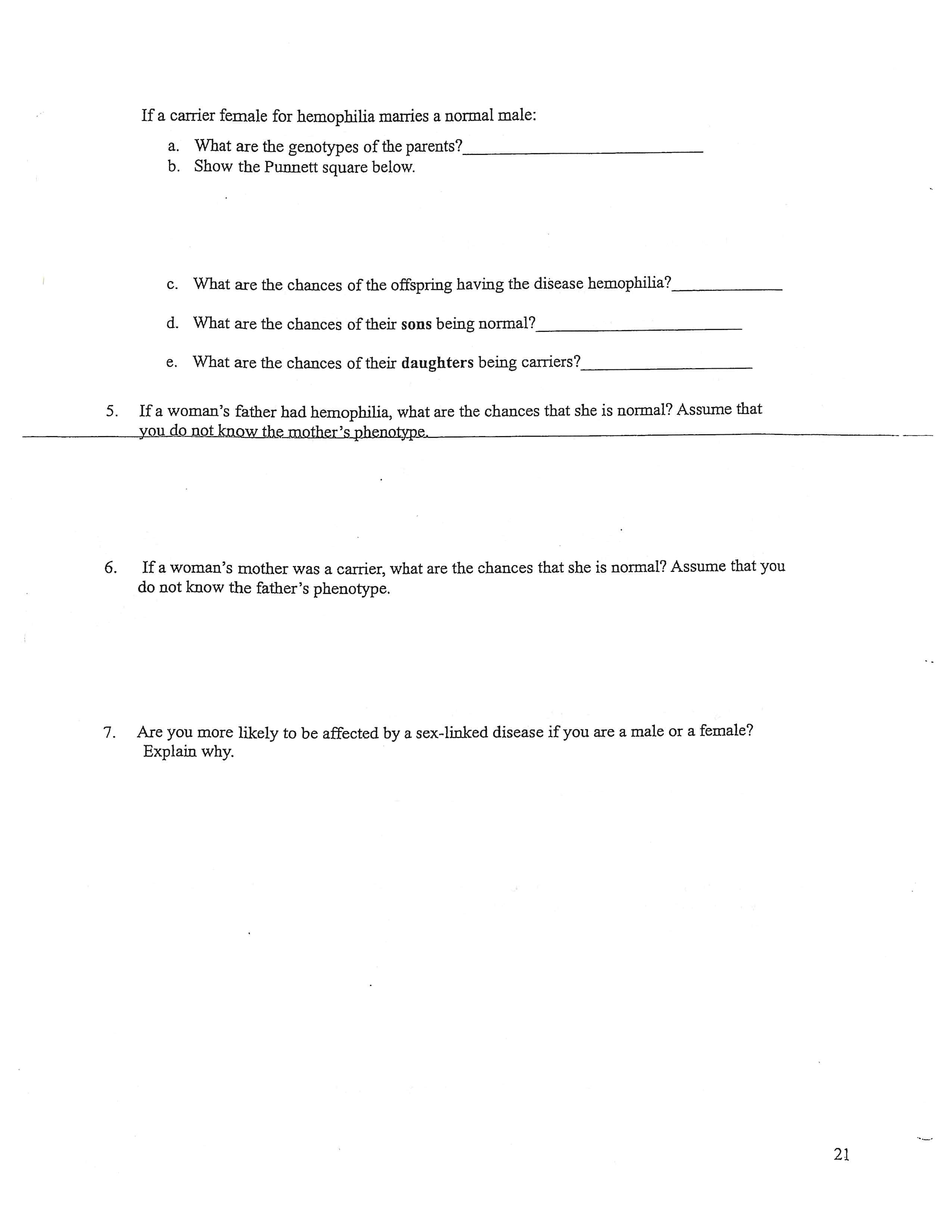 Sex Linked Practice Matthew Guntharp Library Formative
