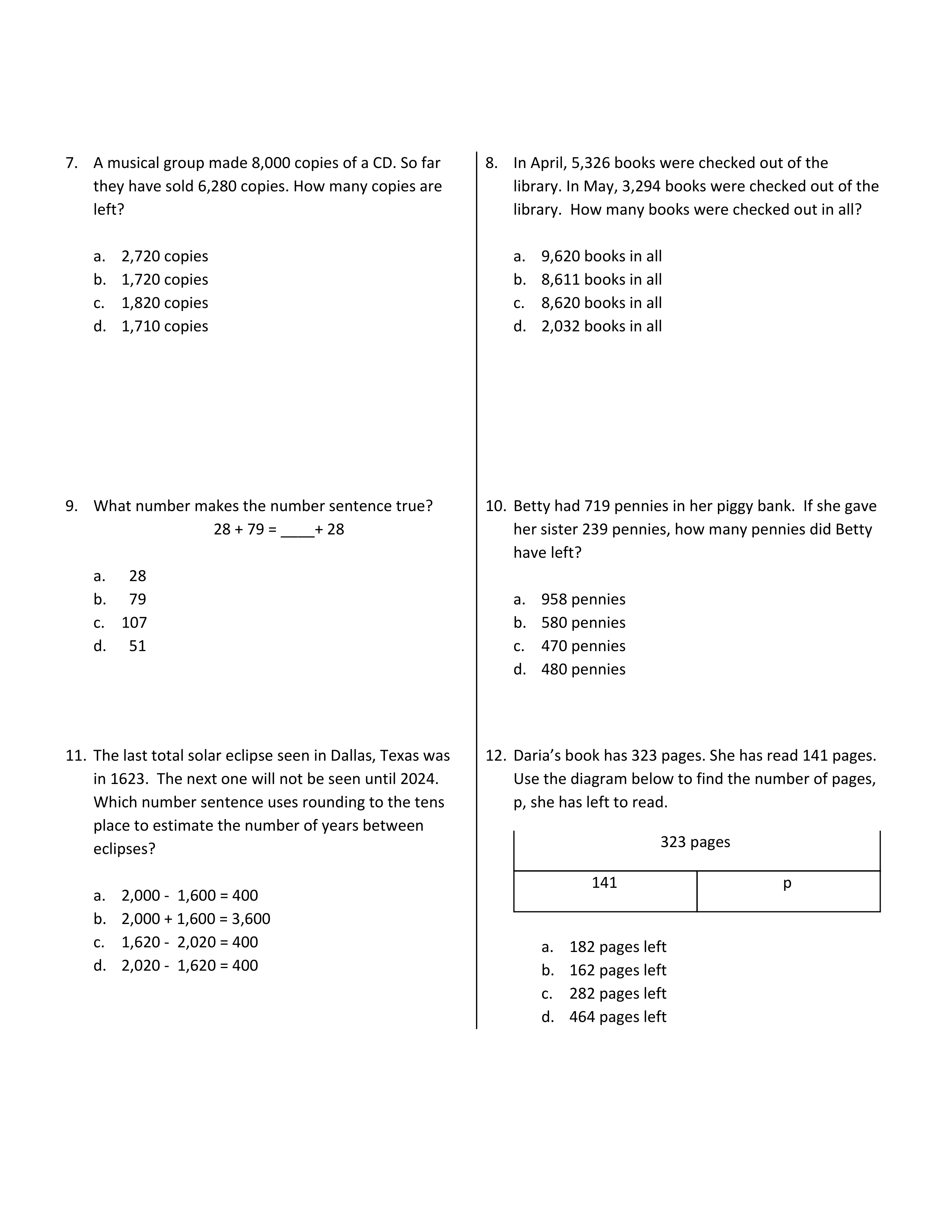 Envision Math Topic 4 Practice Test - Rayanne Parry | Library | Formative