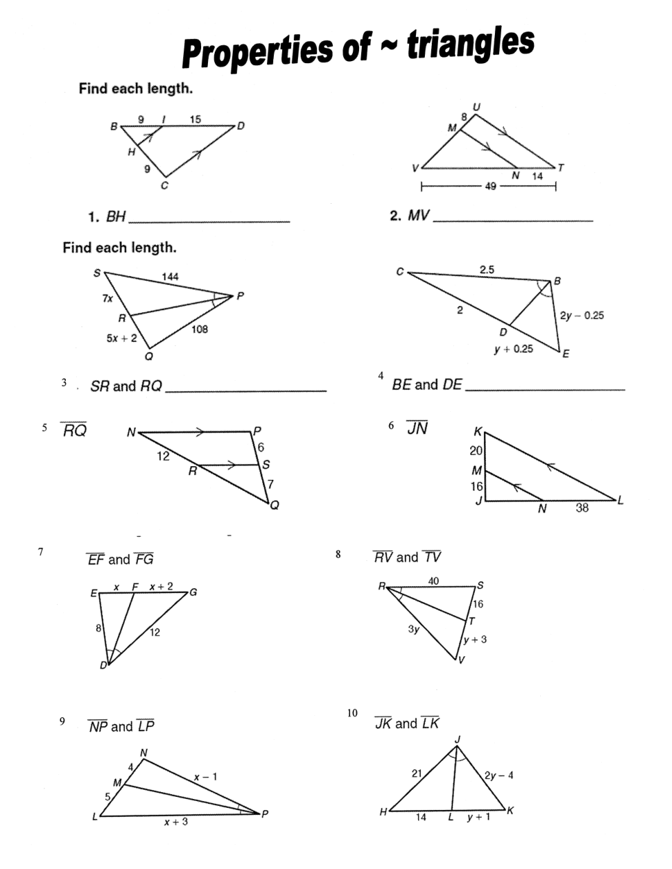 11/10 EE Applying Proportions in Triangles - Larry Mooney | Library ...