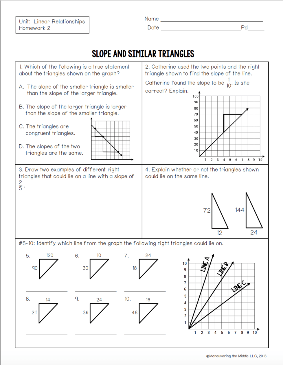 DMS U4HW2: Slope and Similar Triangles - Alyssa Leslie | Library ...