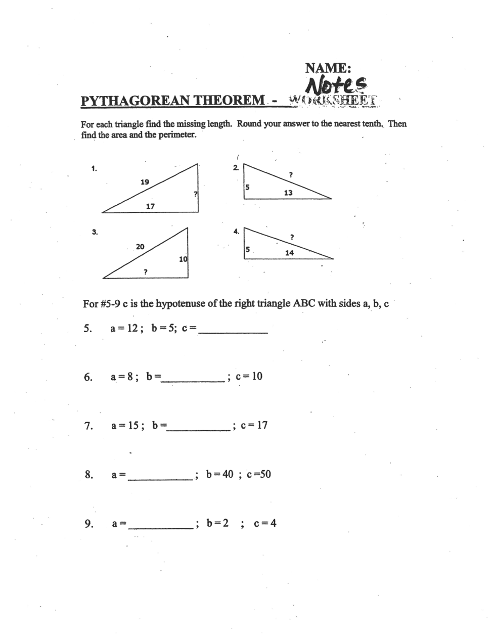 Pythagorean Theorem EE Day 2 11/30 - Larry Mooney | Library | Formative