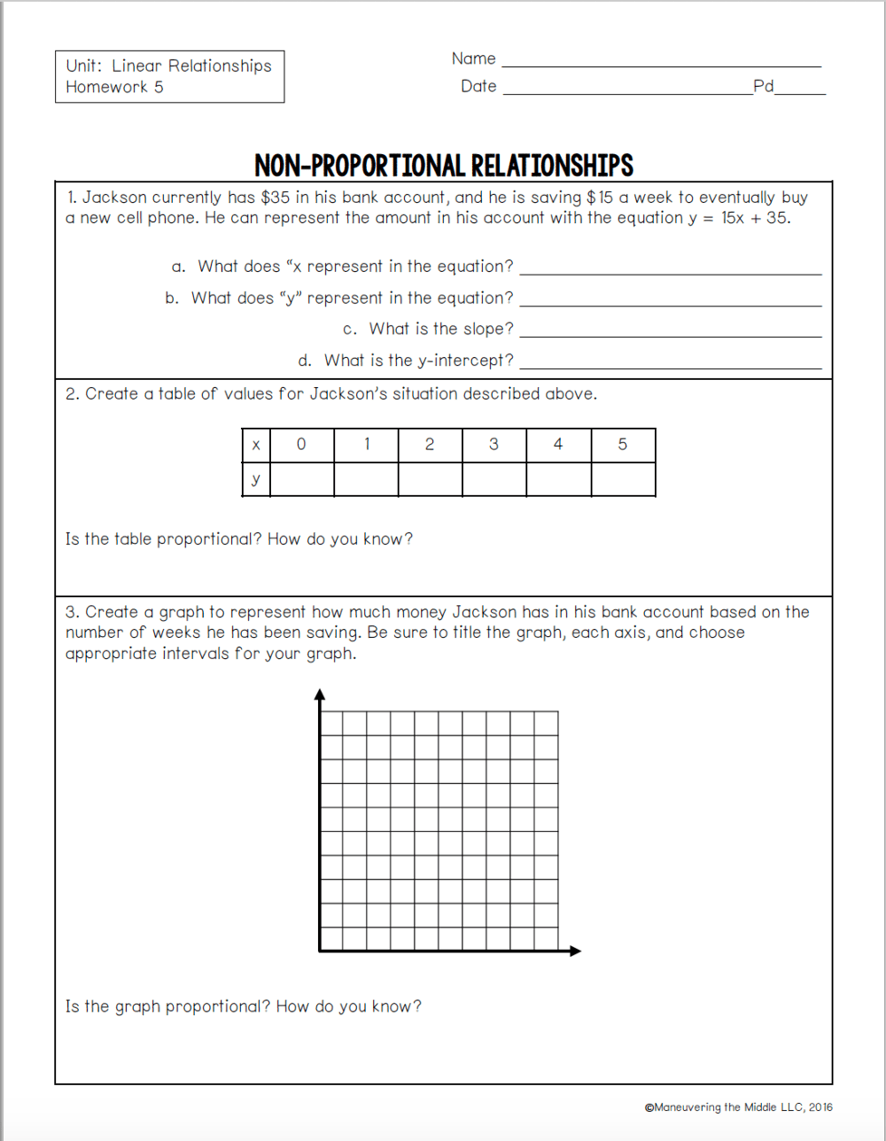 DMS U4HW5 Non Proportional Relationships Alyssa Leslie Library