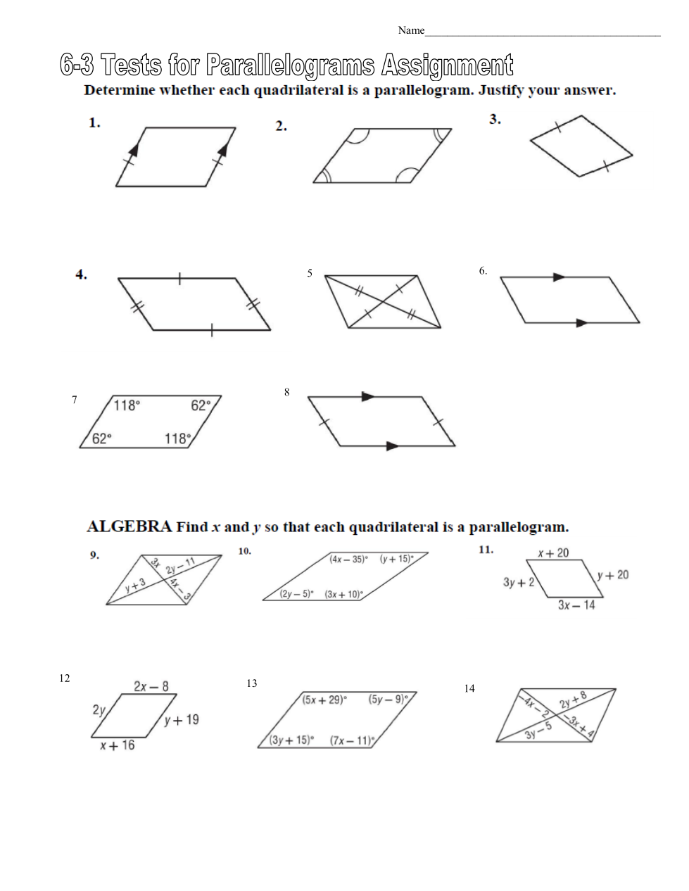 6-3 Parallelogram Properties More - Larry Mooney | Library | Formative