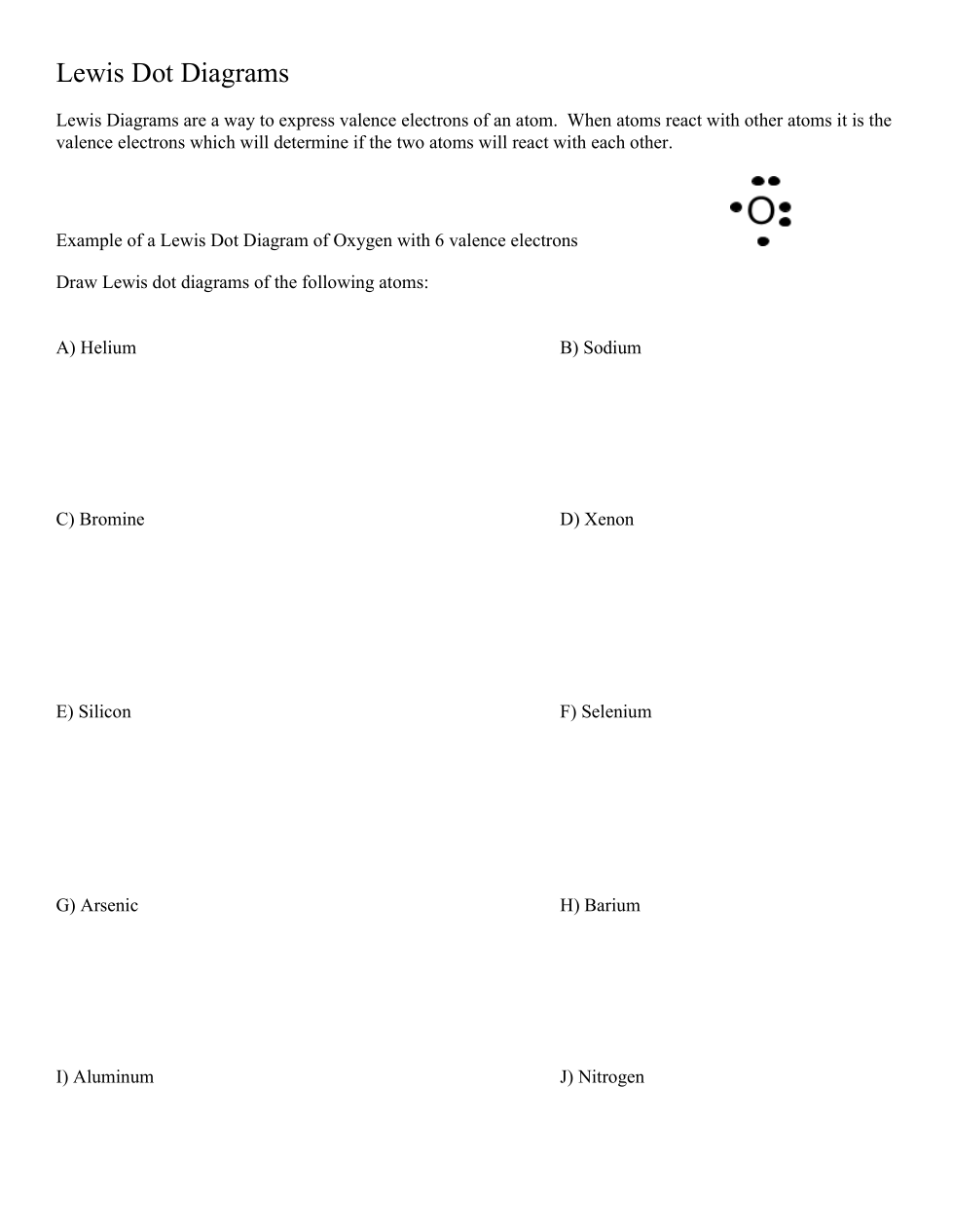Valence Electrons And Lewis Dot Diagrams Worksheet Joseph Morsaw valence-electrons-and-lewis-dot-diagrams-worksheet-joseph-morsaw