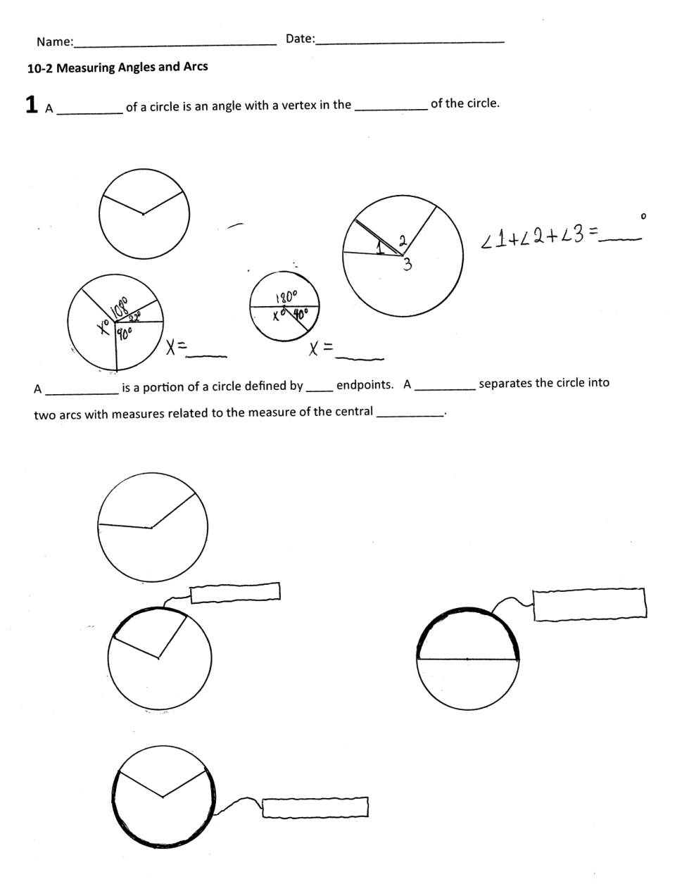 10-2 Central Angles & Arcs - Larry Mooney | Library | Formative