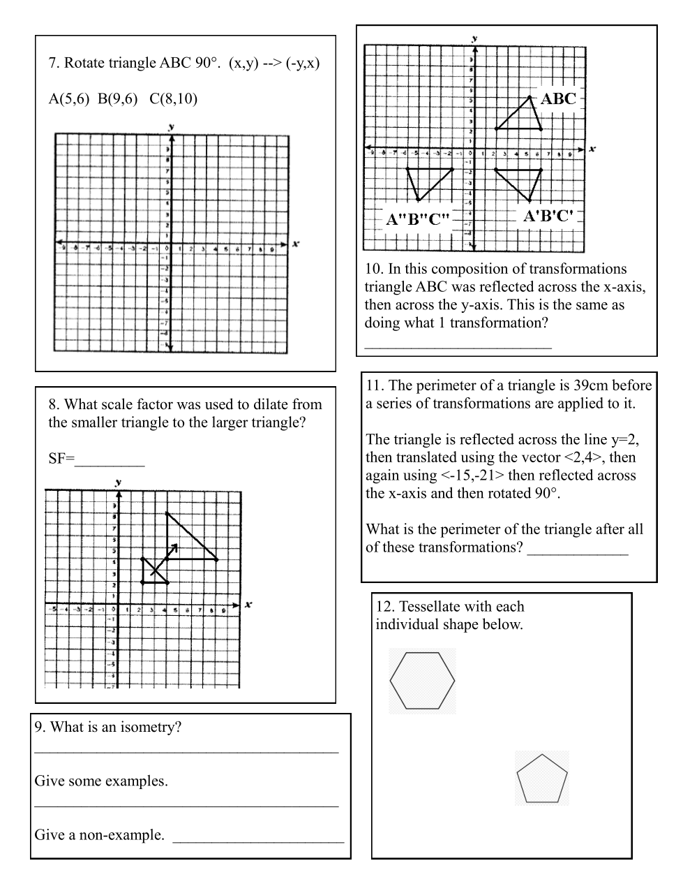 REVIEW Transformations Test - Larry Mooney | Library | Formative