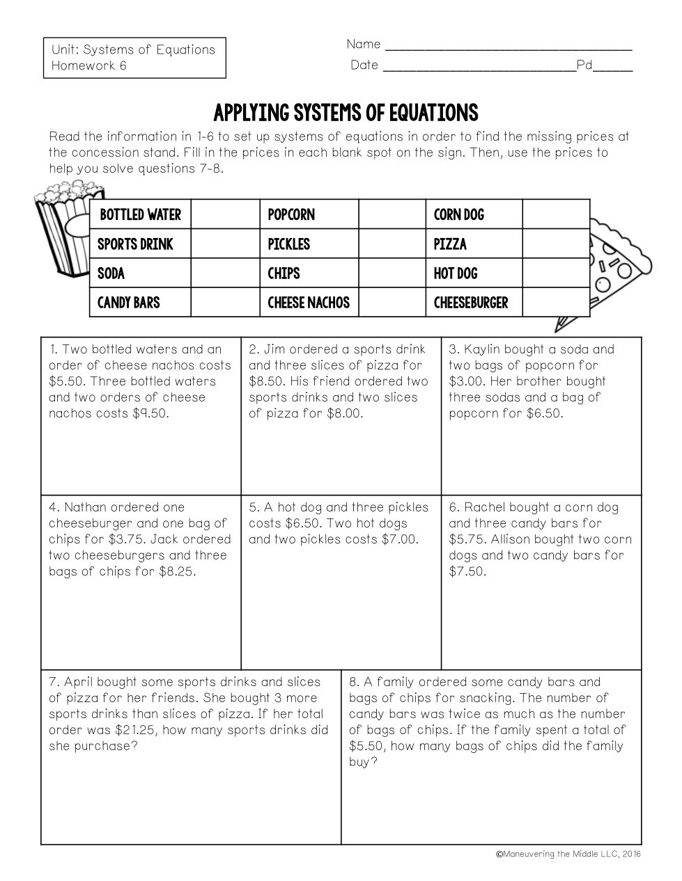Unit 5 Lesson 7 Homework Applying Systems Of Equations Josh Agee Unit 5 Lesson 7 Homework Applying Systems Of Equations Josh Agee