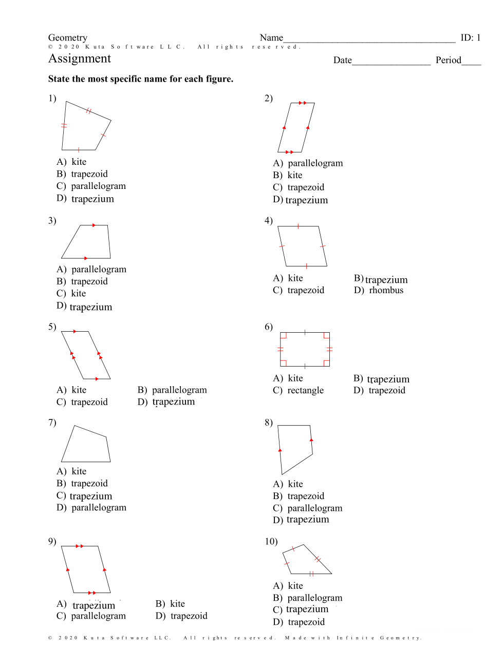 T1 Lesson 2 Quadrilaterals Names - edith lopez | Library | Formative