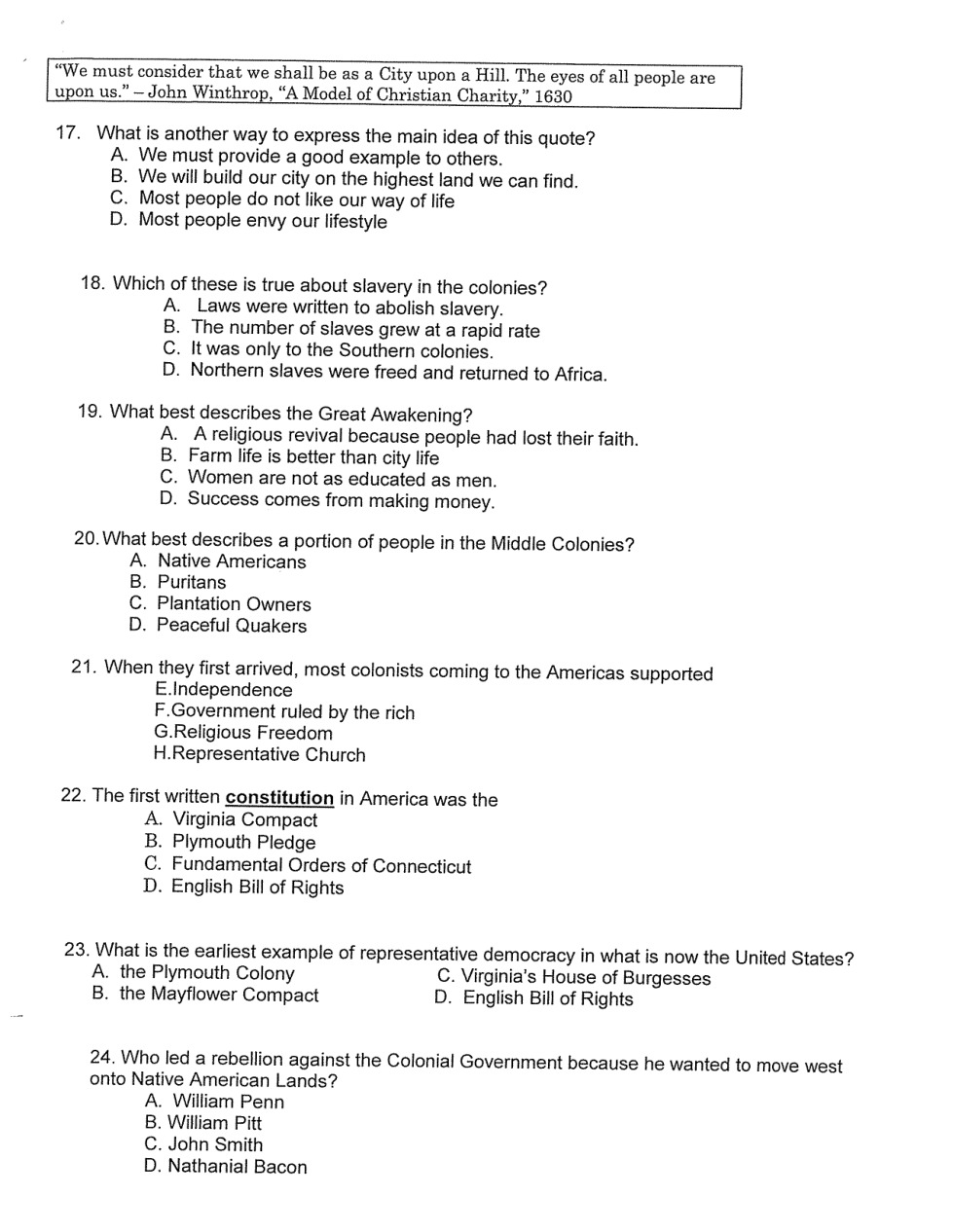 Unit 1 Colonization Assessment - Nicholas Dorning | Library | Formative