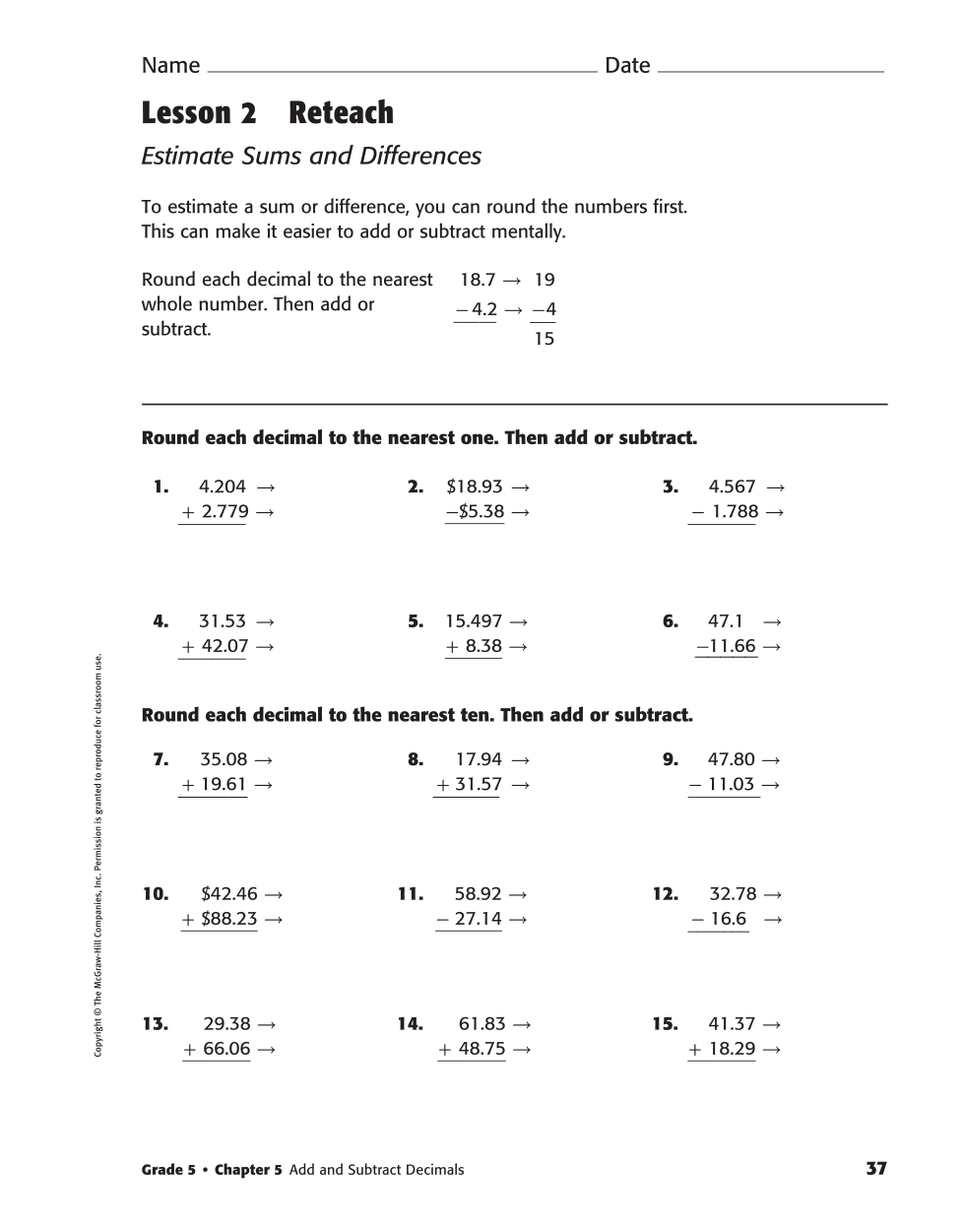 Reteach Chapter 5, Lesson 2 - Anne-Marie Maier | Library | Formative