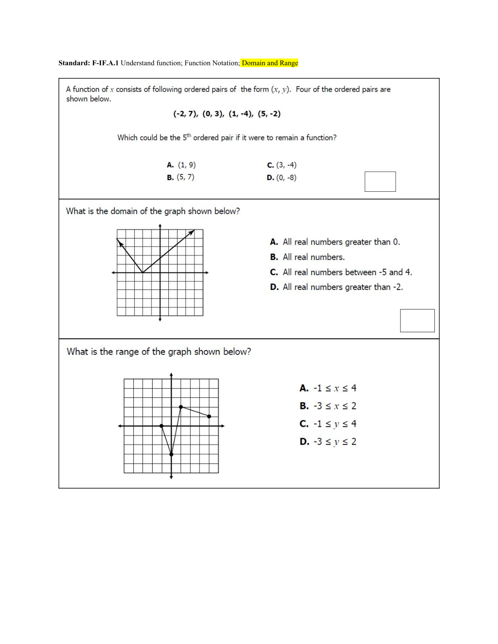 Algebra 1 Fall Final 2020 - Tina Mosley |Library |Formative