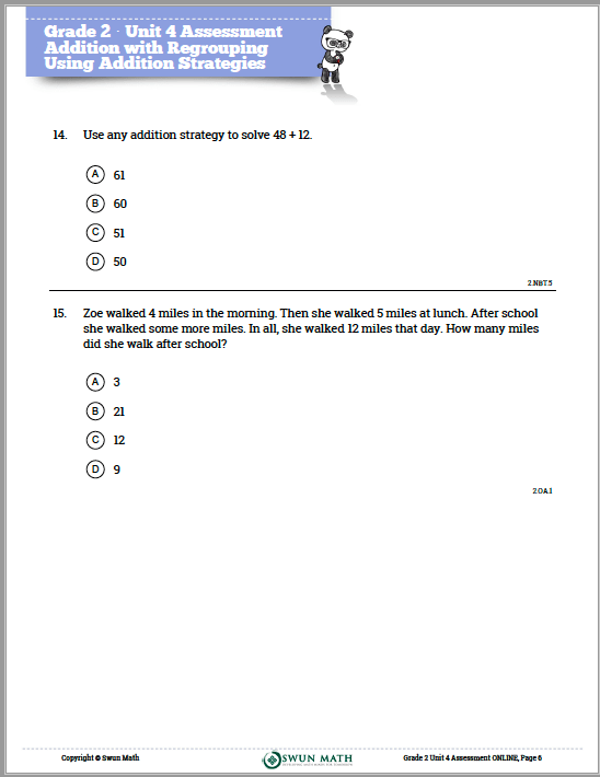 SWUN Unit 4 Addition with Regrouping - Rosie Chavez | Library | Formative