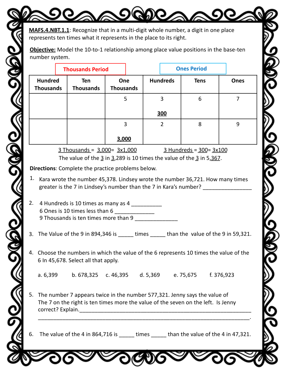 Number Relationships - Mrs. Tallman |Library |Formative