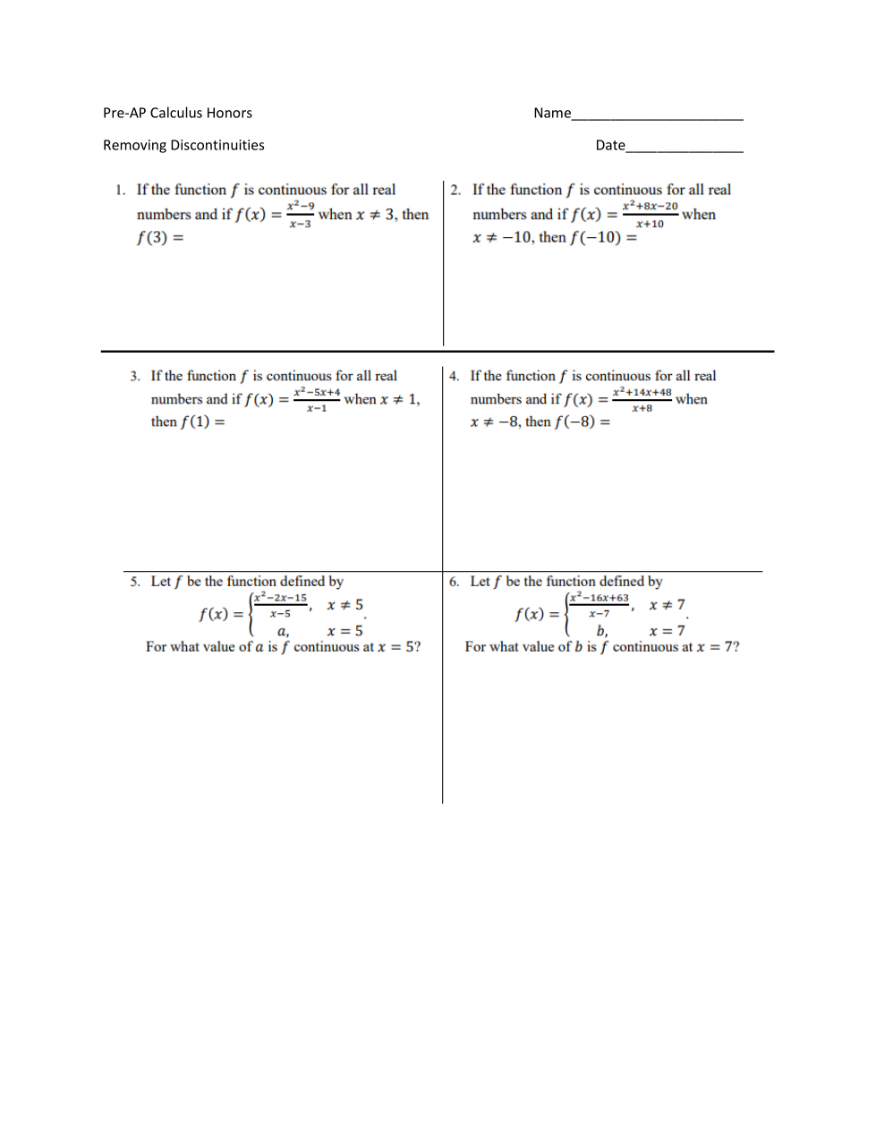 Removing Discontinuities - Genene Cook | Library | Formative
