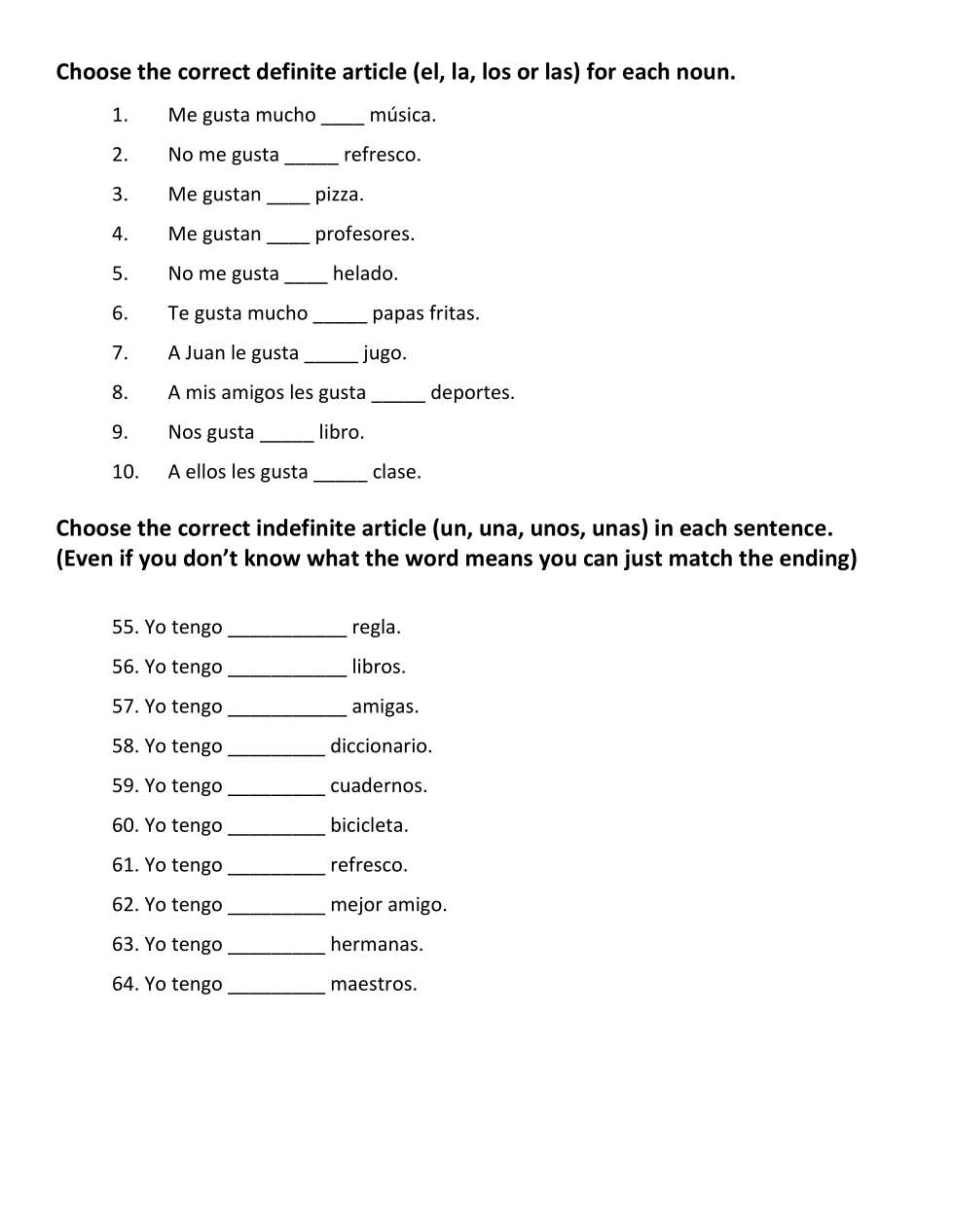 1: U1L2: Definite & Indefinite Articles Practice - Amanda Rieder ...