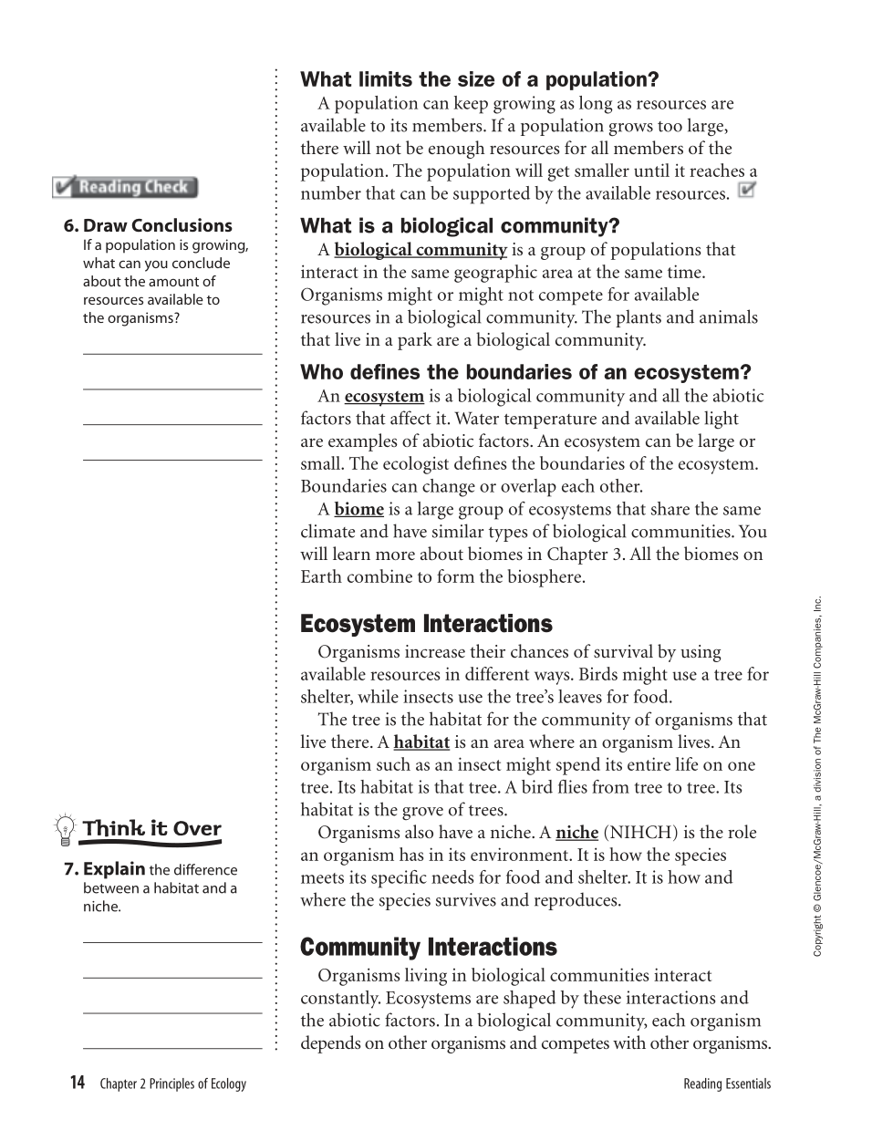 Intro to Ecology Reading - Katelyn Owens | Library | Formative