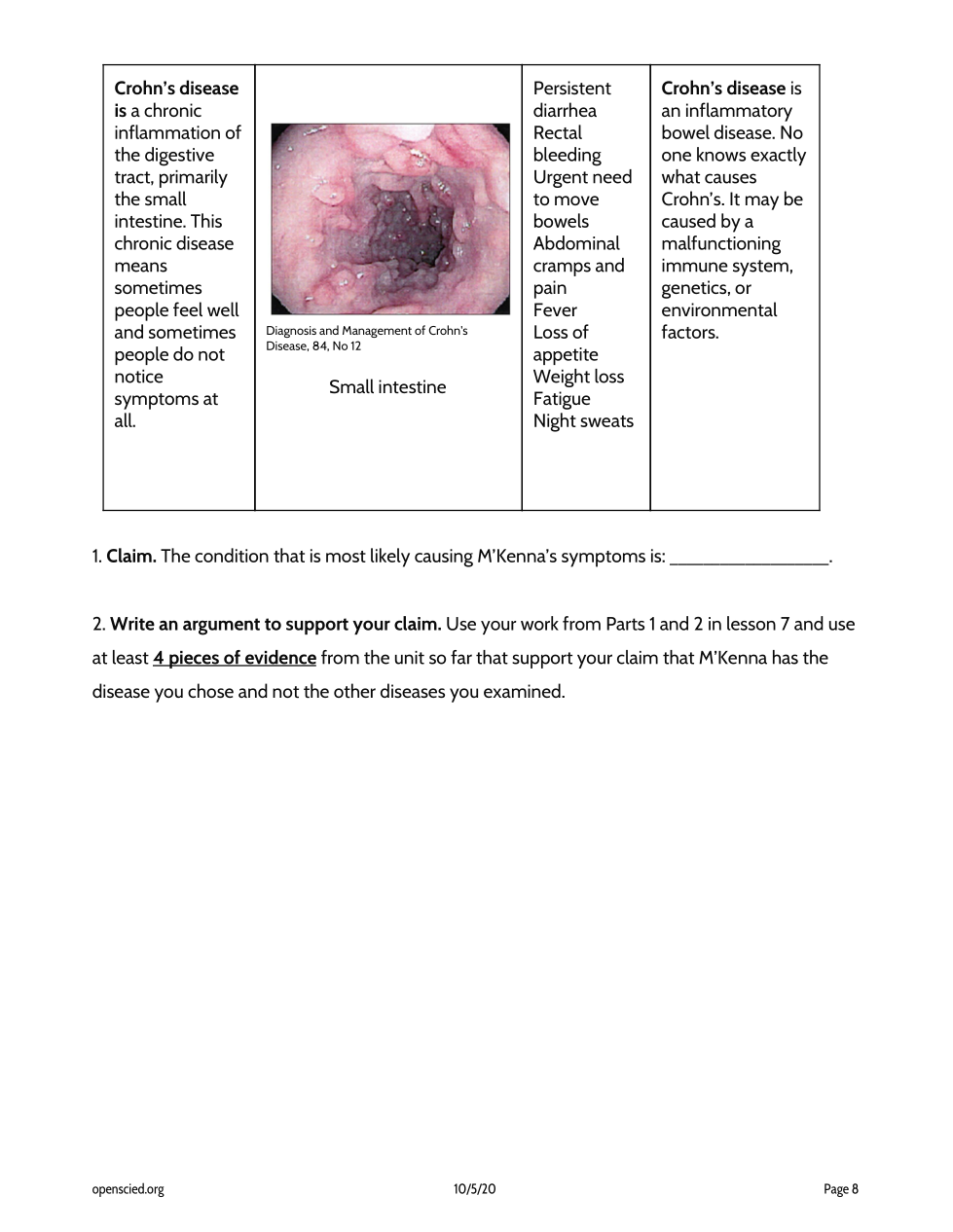 Lesson 8 of Metabolic Reactions Student Edition - Kristie McGuire ...