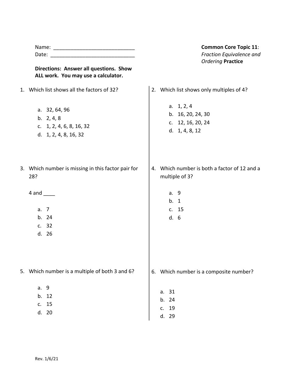 Envision Math Topic 11 Practice Test Rayanne Parry Library Formative