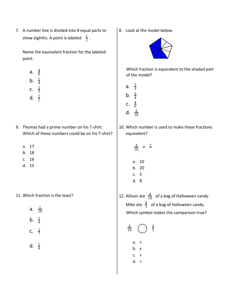 Envision Math Topic 11 Practice Test - Rayanne Parry | Library | Formative